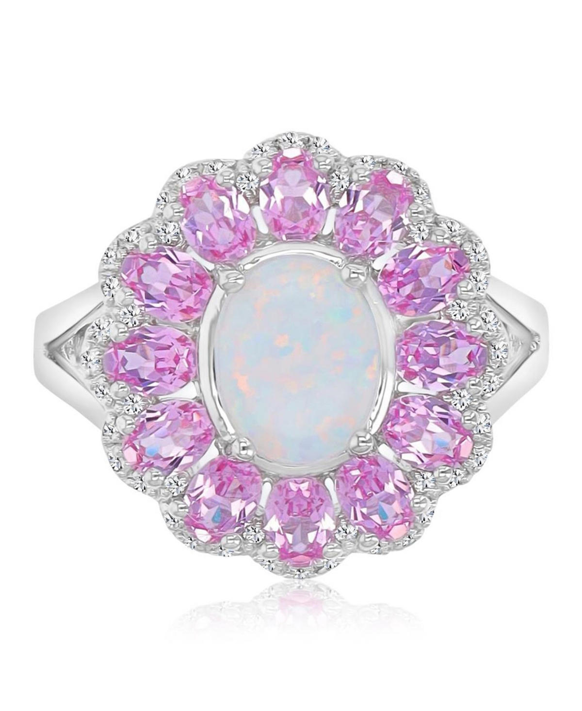 Click here for Macys Opal & Sapphire (0.29 ct. t.w.) Flower Ring... prices
