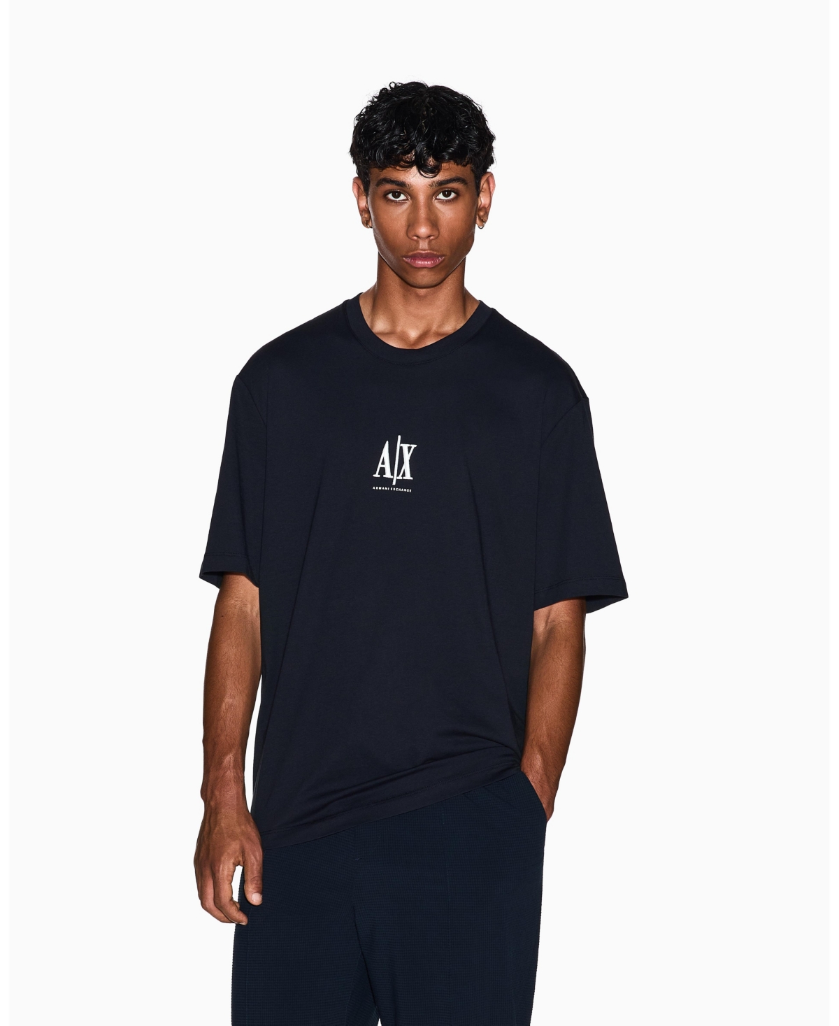 Click here for A|X Armani Exchange Mens Small Logo Icon T-Shirt -... prices