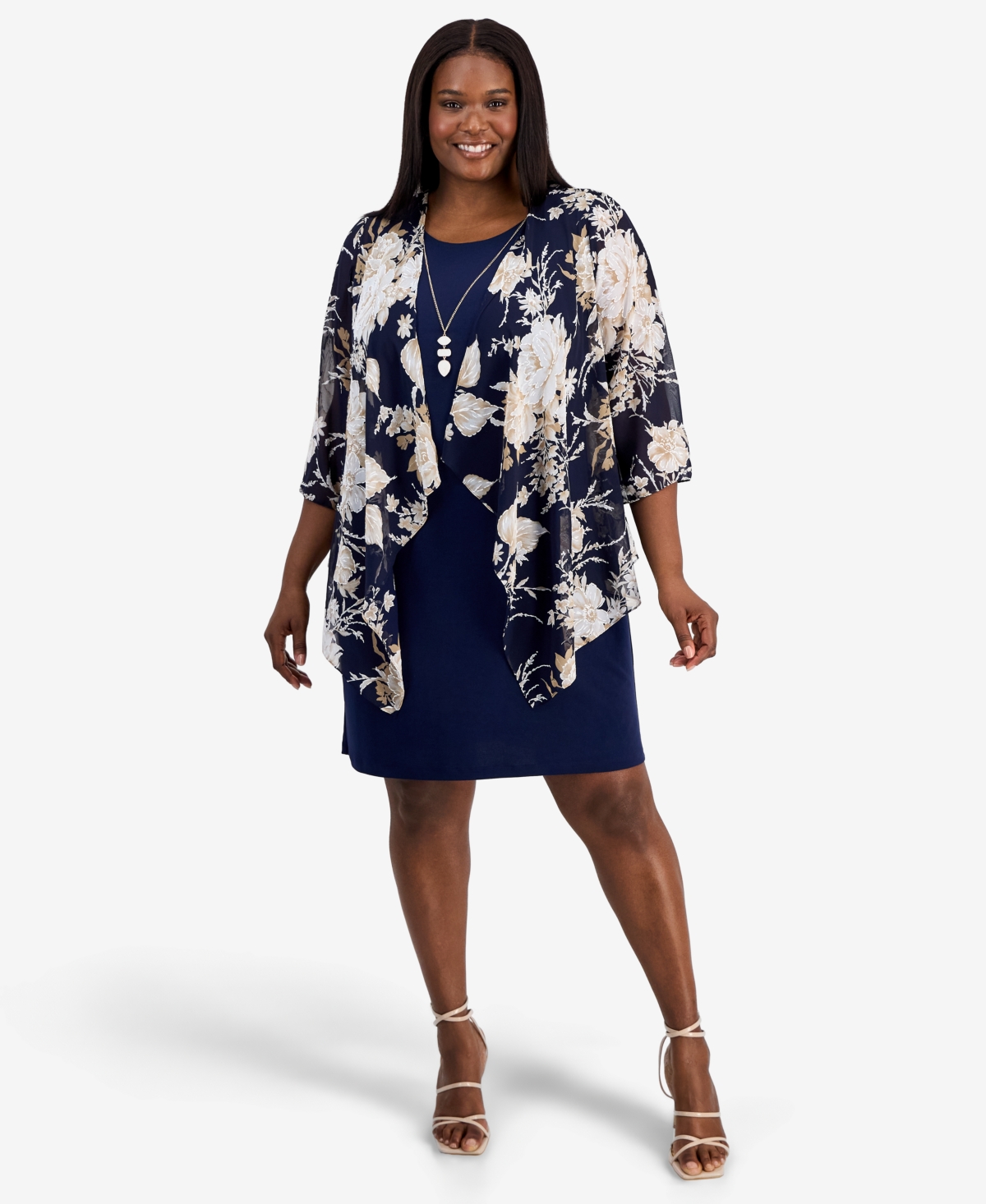 Click here for Sandra Darren Plus Size 2-Pc. Sleeveless Sheath Dr... prices