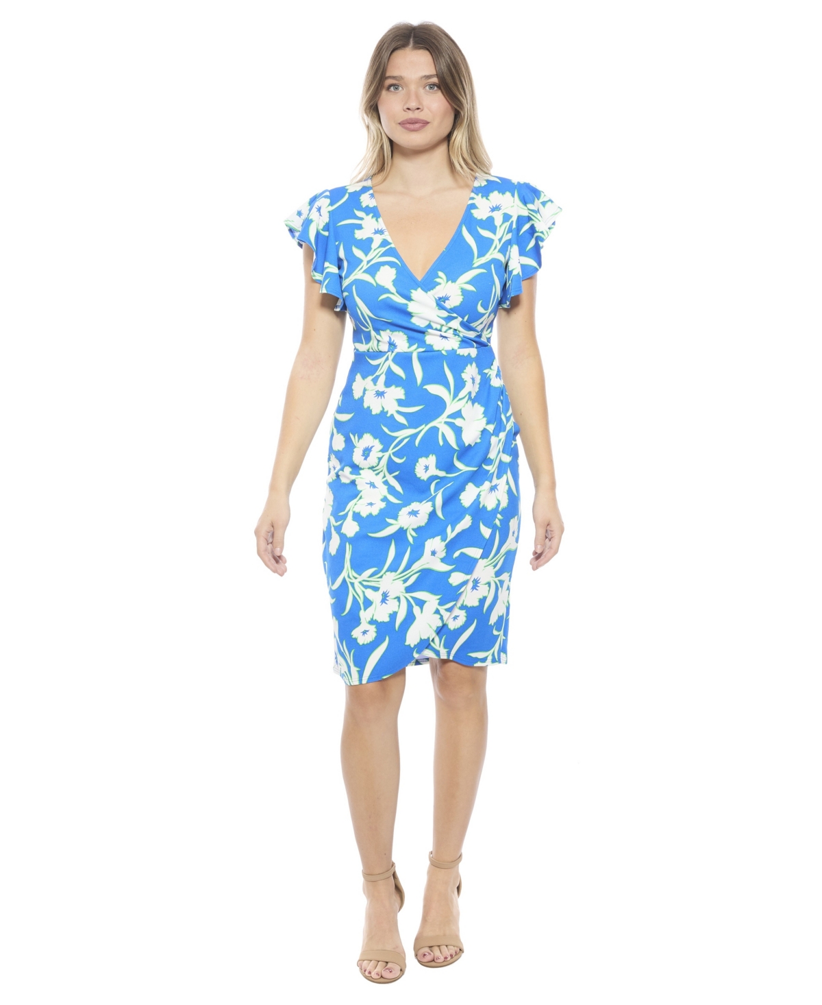 Click here for 24seven Comfort Apparel Womens Floral Flutter Slee... prices