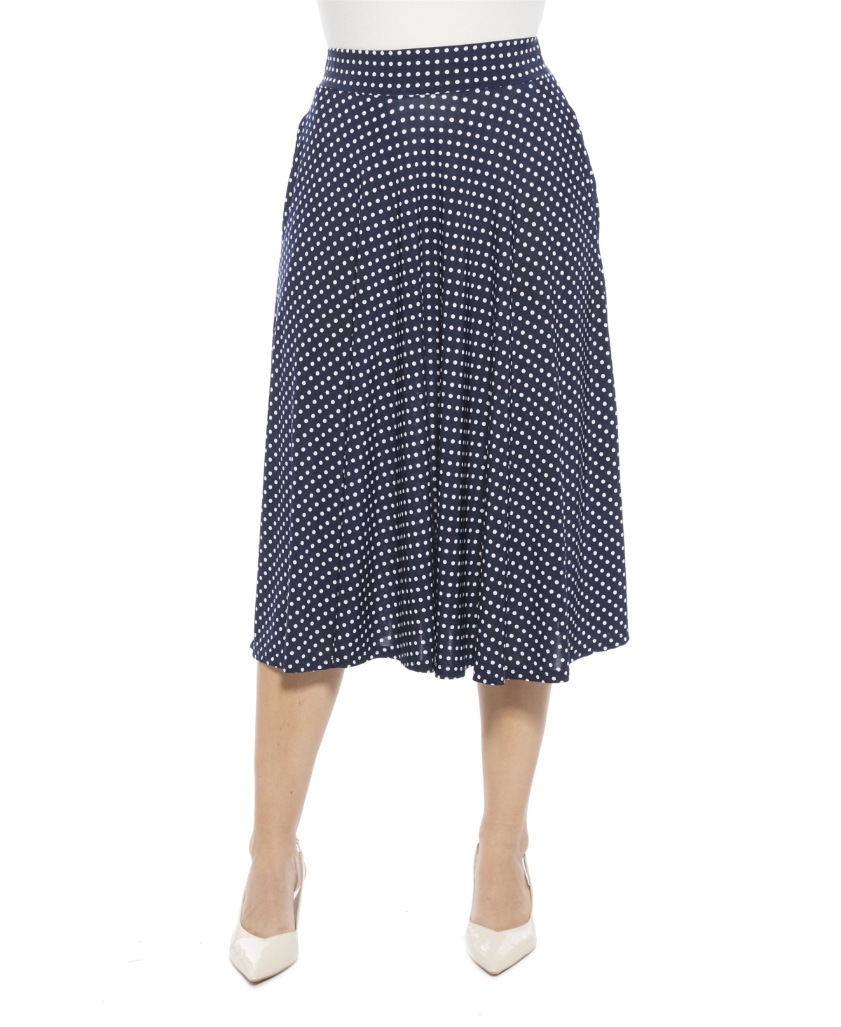 Click here for 24seven Comfort Apparel Womens Polka Dot Elastic W... prices