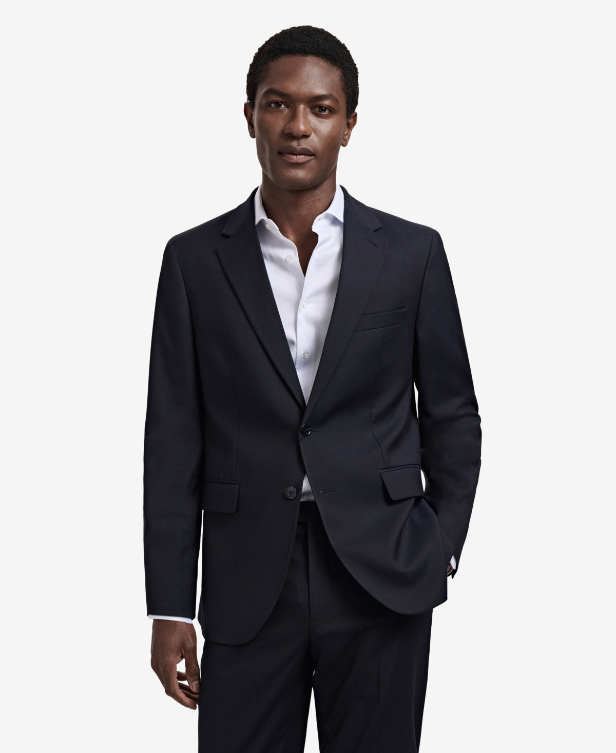 Click here for Mango Mens Milan Slim-Fit Suit Blazer - Navy prices