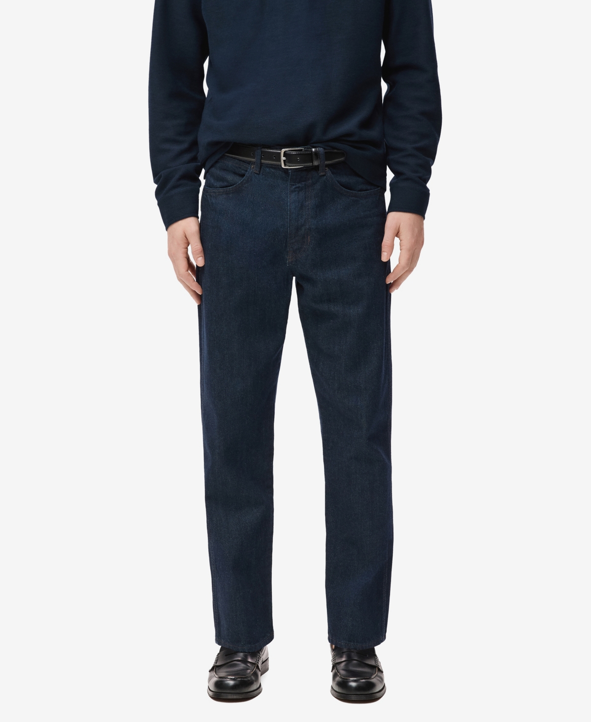 Click here for Mango Mens Regular Fit Cotton Jeans - Open Blue prices