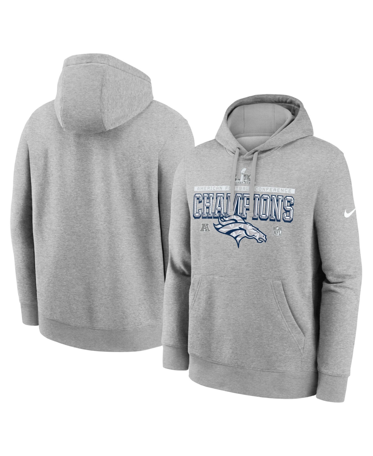 Click here for Nike Mens Heather Gray Denver Broncos2026 Afc Conf... prices