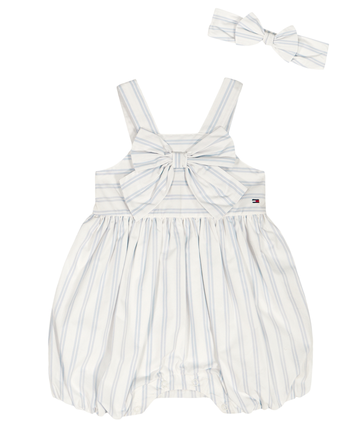Click here for Tommy Hilfiger Baby Girls Striped Romper & Headban... prices