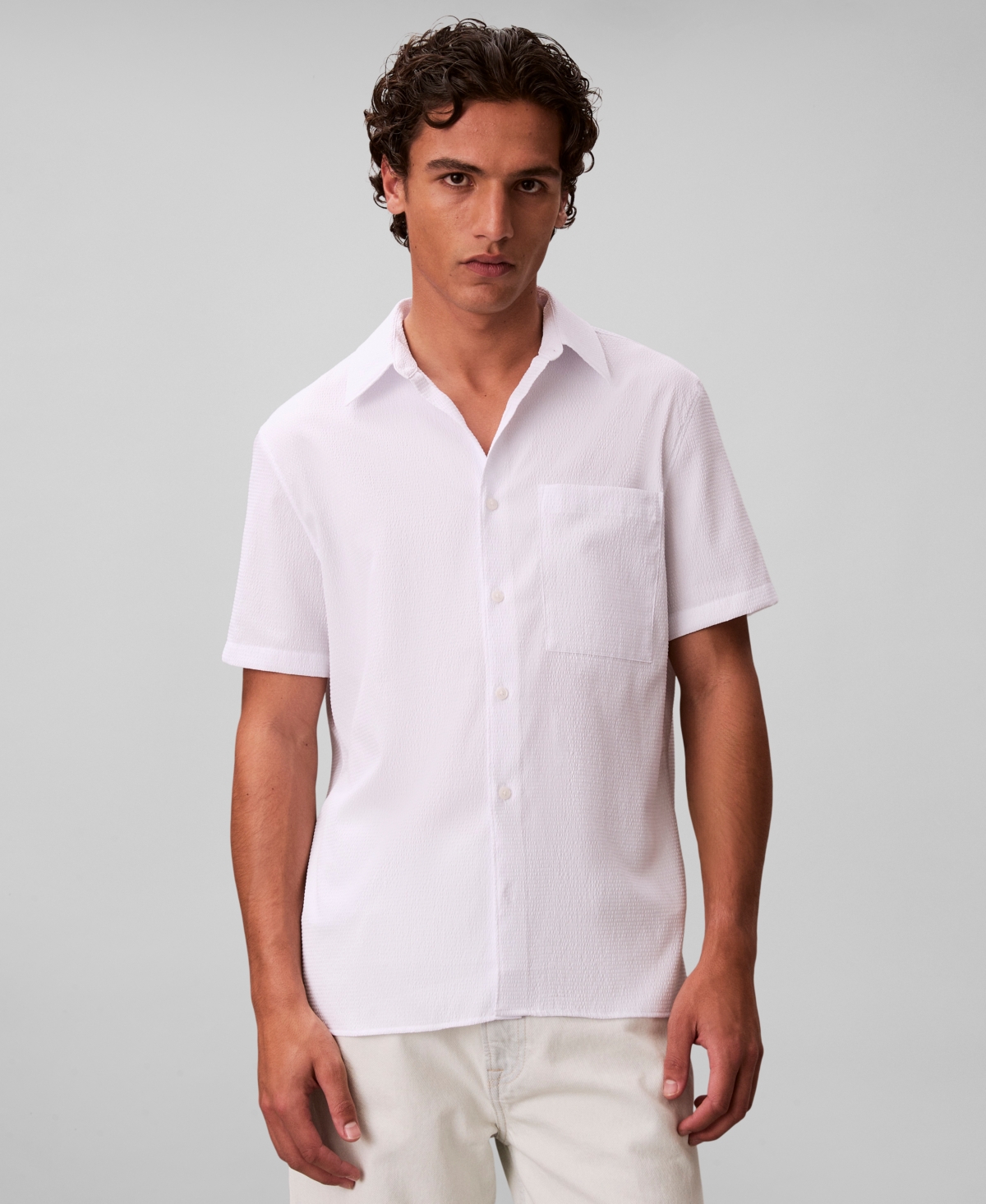 Click here for Calvin Klein Mens Classic-Fit Button-Down Shirt -... prices