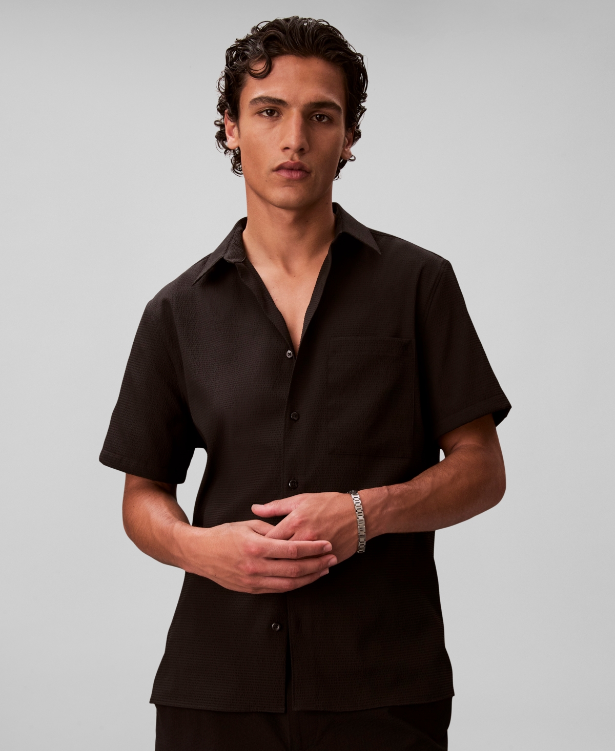 Click here for Calvin Klein Mens Classic-Fit Button-Down Shirt -... prices