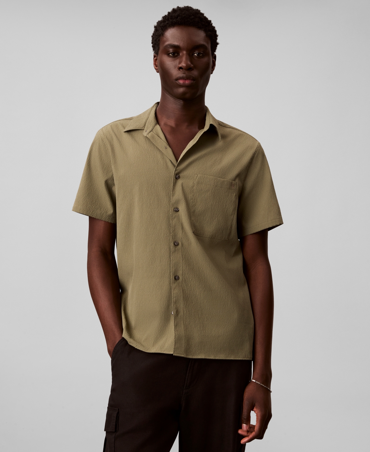 Click here for Calvin Klein Mens Classic-Fit Button-Down Shirt -... prices