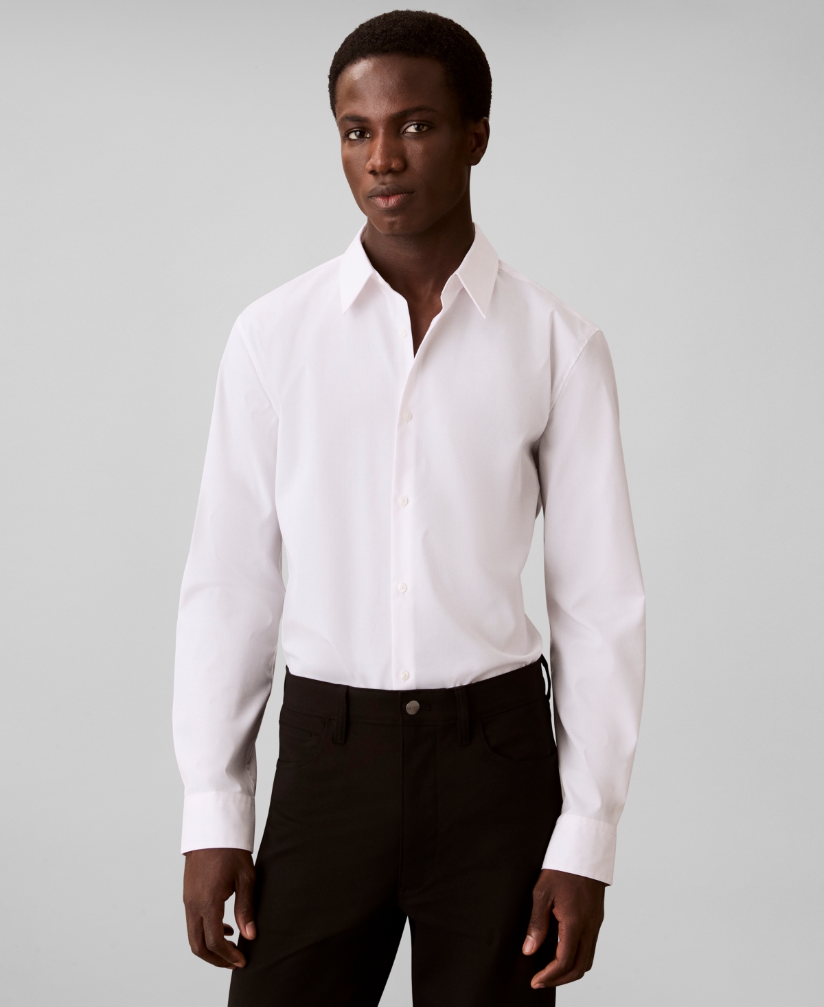 Click here for Calvin Klein Mens Stretch Striped Slim-Fit Dress S... prices