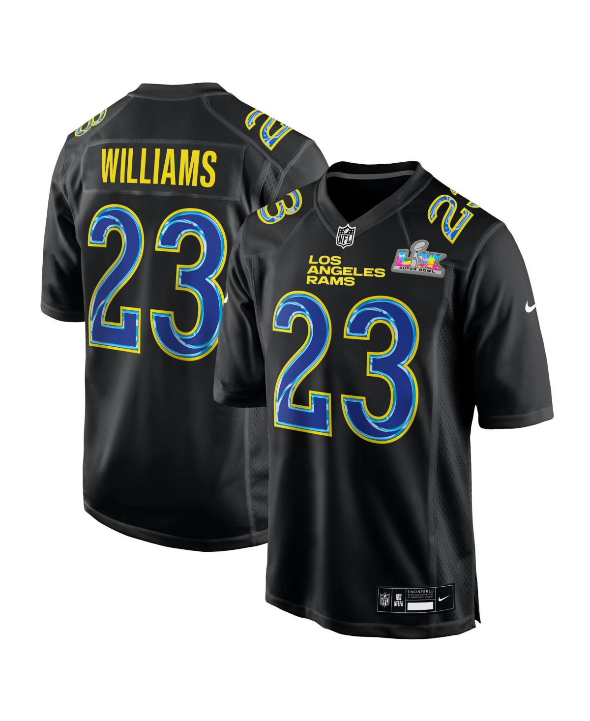 Click here for Nike Mens Kyren Williams Black Los Angeles Rams Su... prices