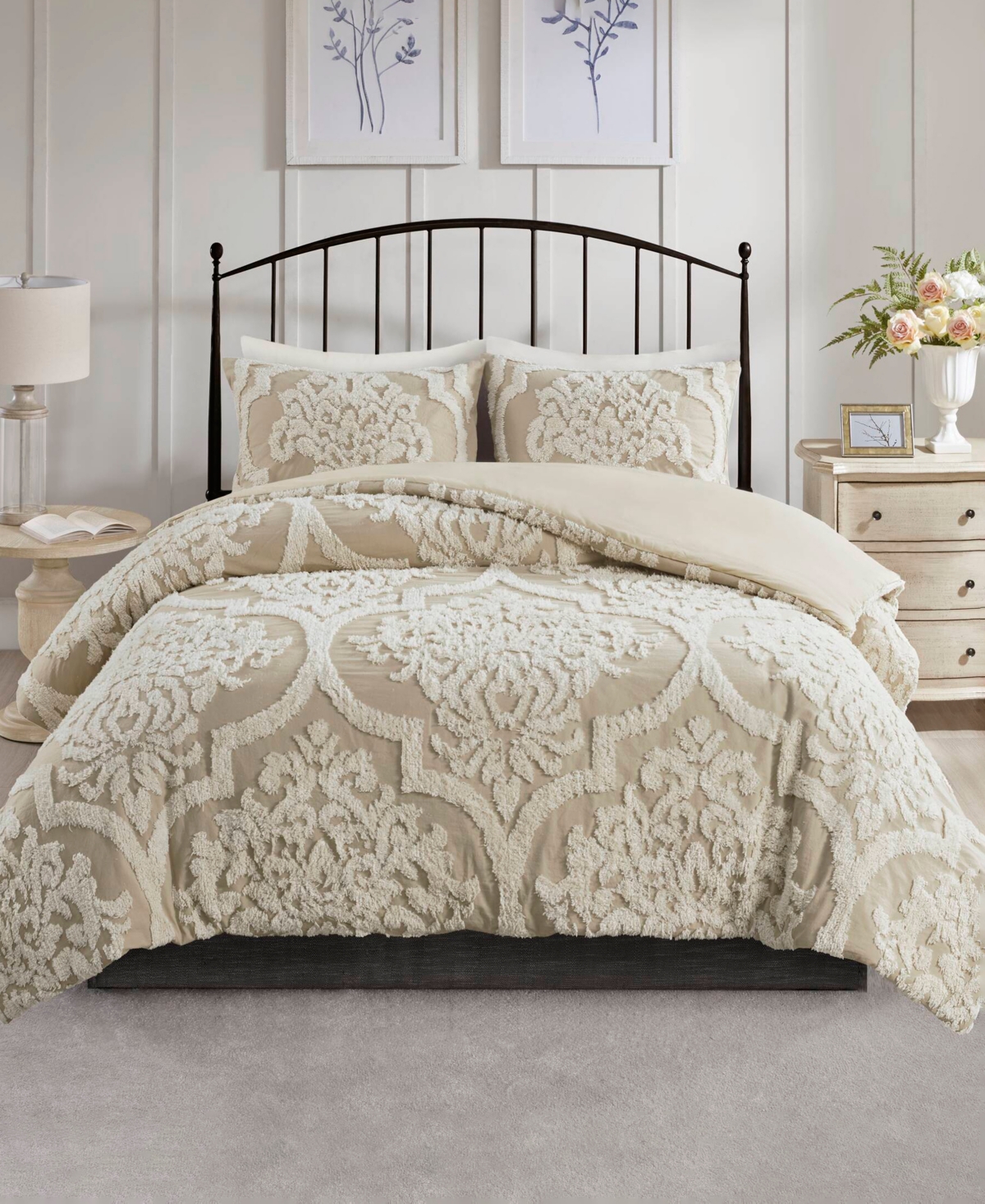 Click here for Madison Park Viola Damask 3-Pc. Comforter Set  Ful... prices