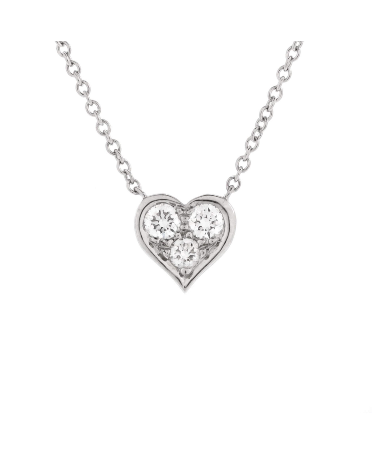 Click here for Pre-Owned Tiffany & Co Heart 3 Diamond Pendant Nec... prices