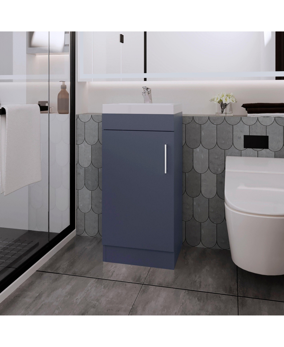 Click here for Fm Furniture Madrid Bathroom Vanity in Melamine wi... prices