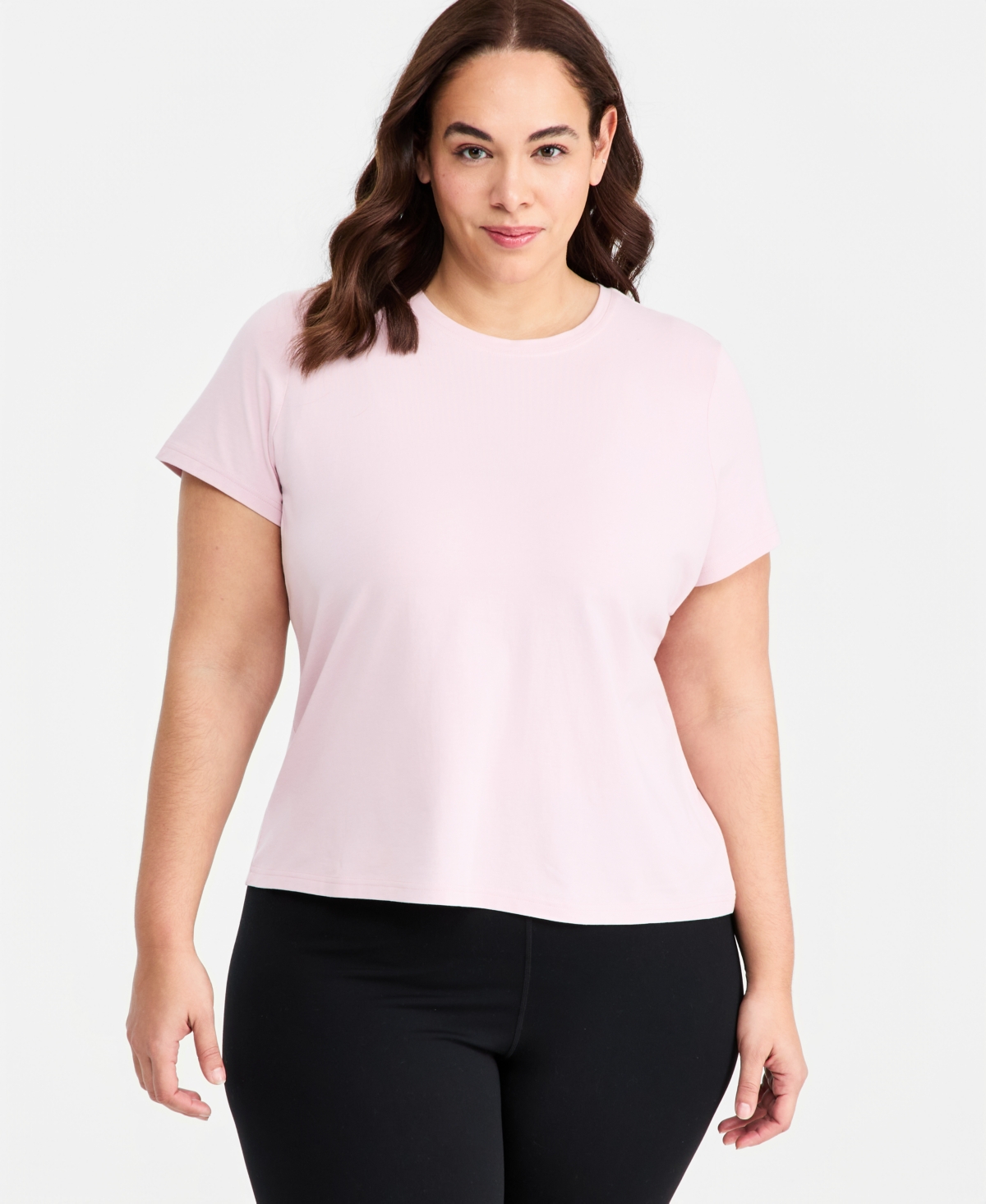 Click here for Id Ideology Plus Size Essential Cotton Short-Sleev... prices