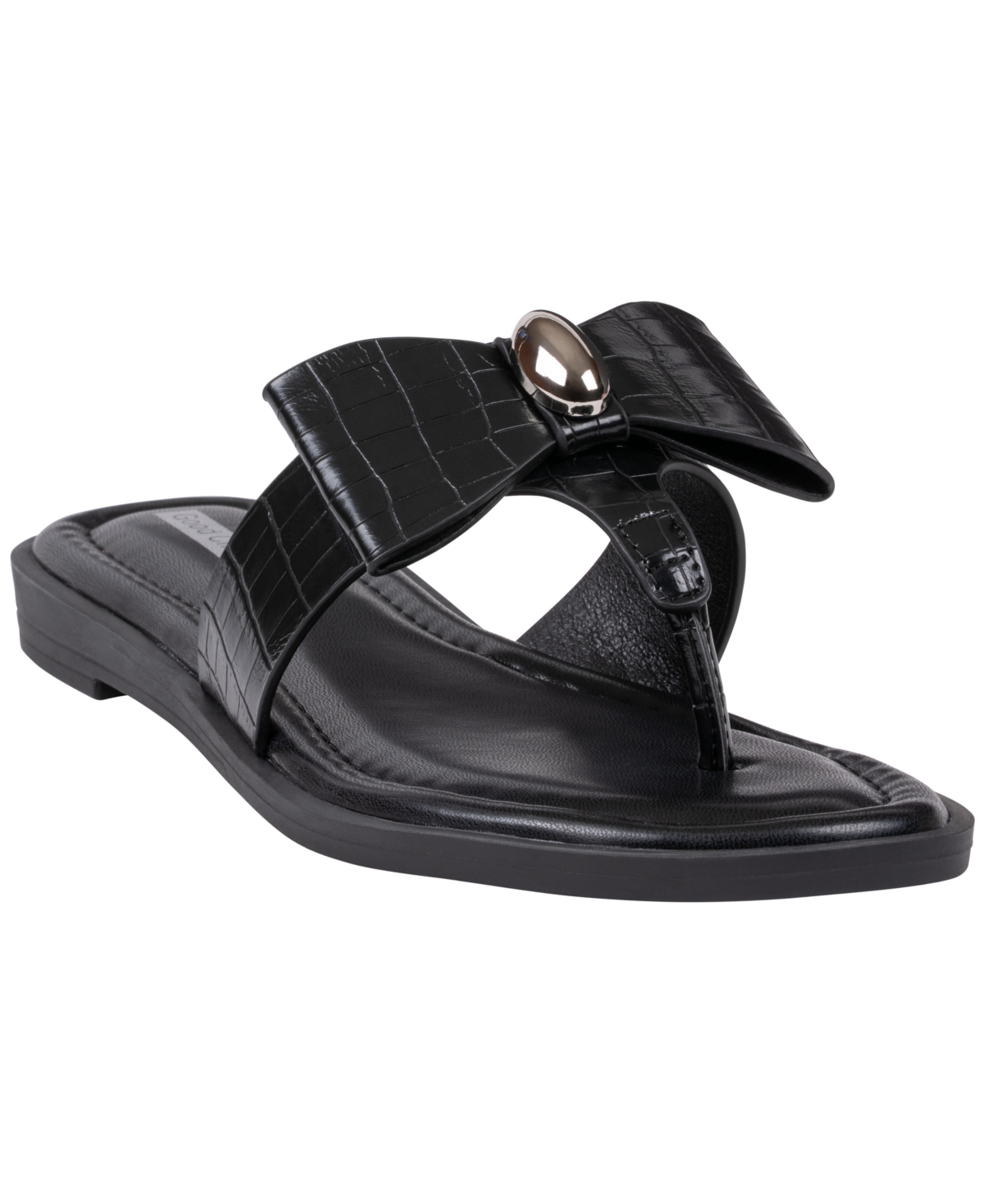 Click here for Gc Shoes Womens Alba Bow Flat Sandals - Black prices