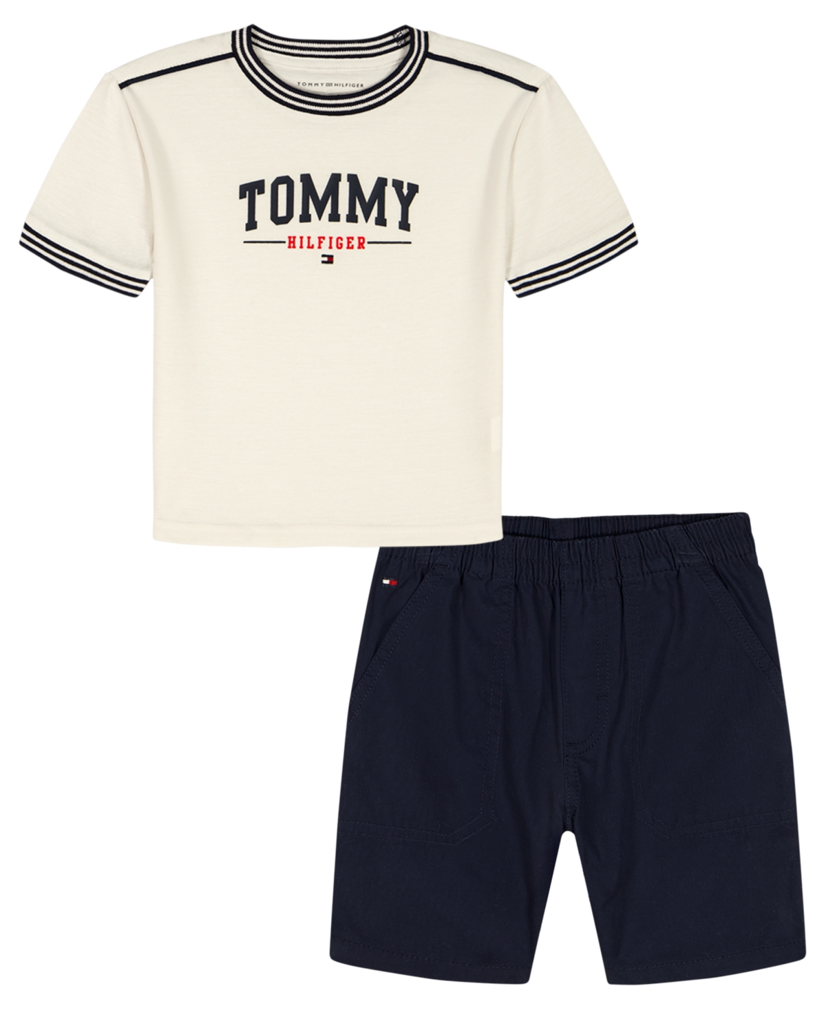 Click here for Tommy Hilfiger Boys 2T-7 Crewneck T-Shirt and Shor... prices