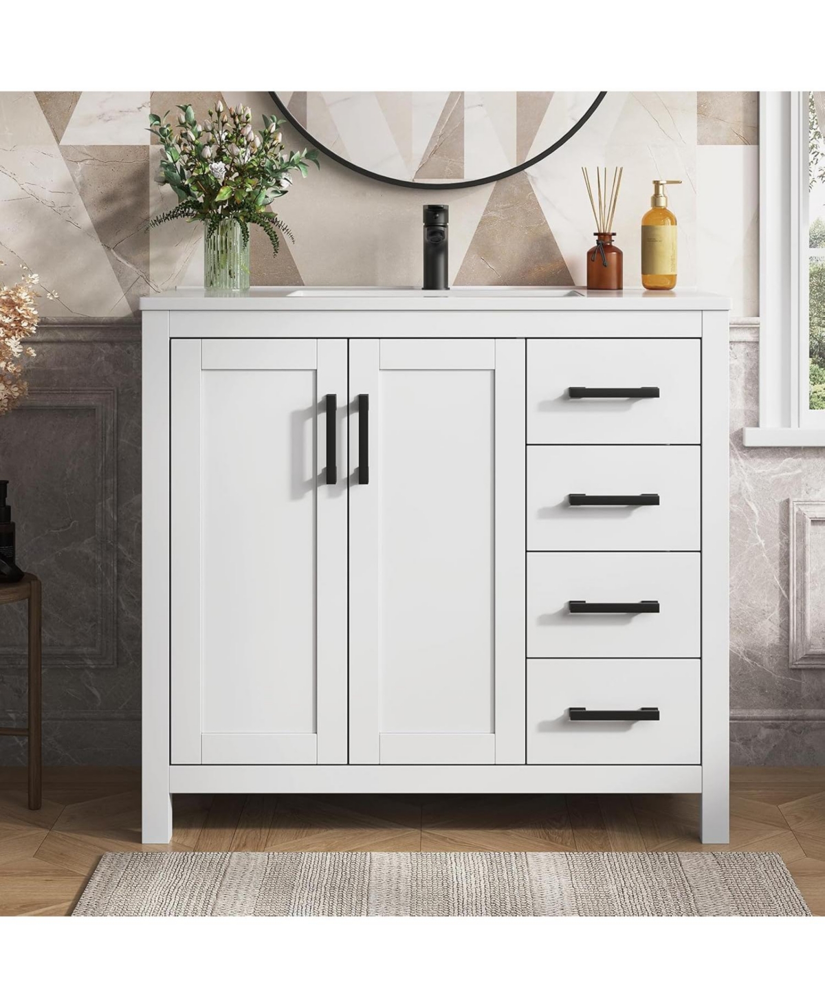 Click here for Busdays 36 Inch White Single Sink Bathroom Vanity... prices