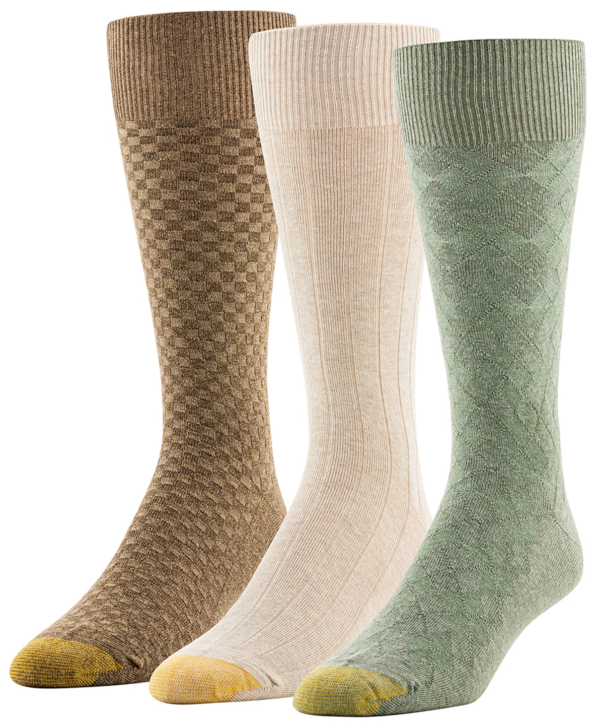 Click here for Gold Toe Mens Argyle Texture Crew Socks  3-Pack -... prices