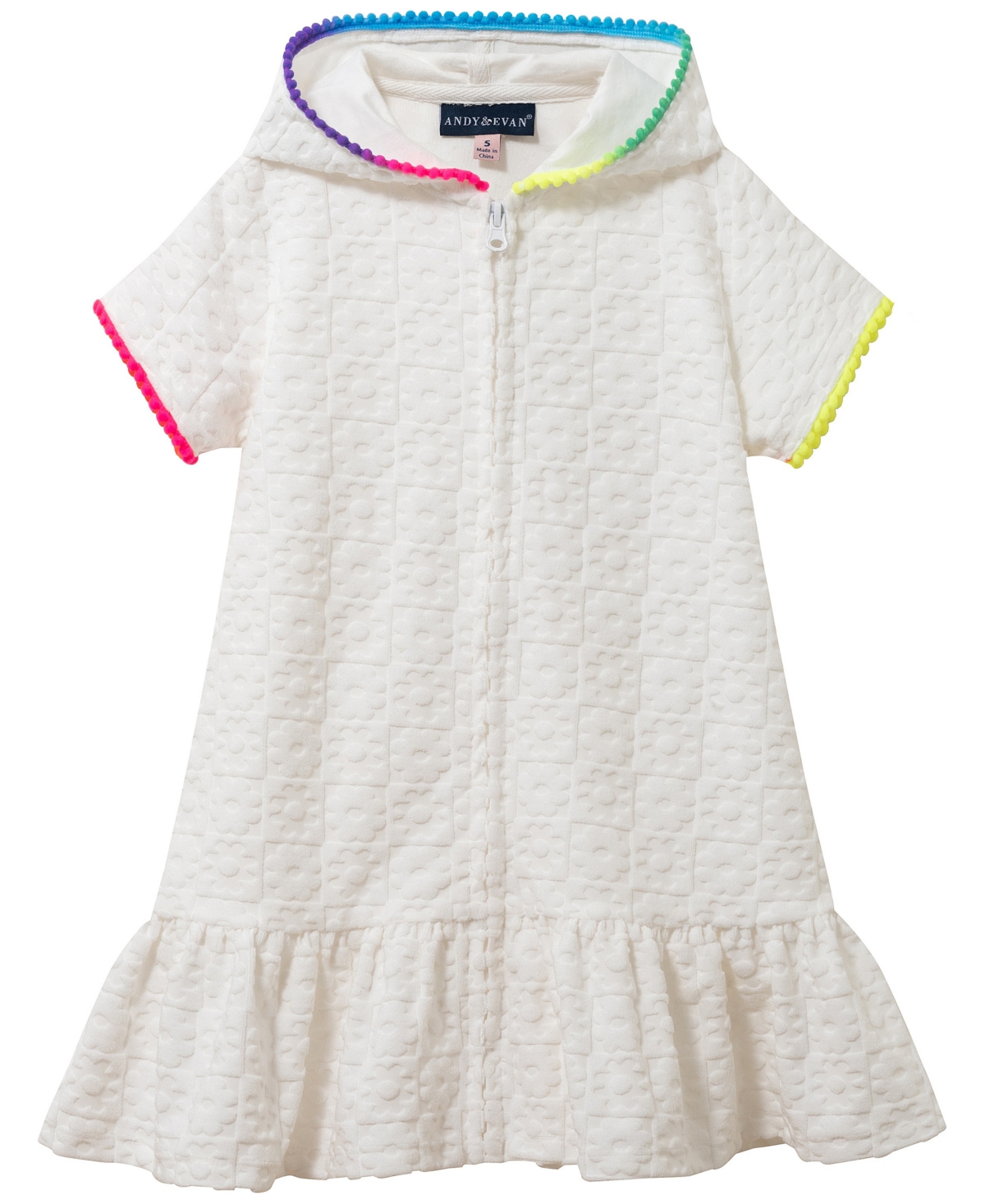 Click here for Andy & Evan Girls 2T-5 Hooded Zipper Front Floral... prices