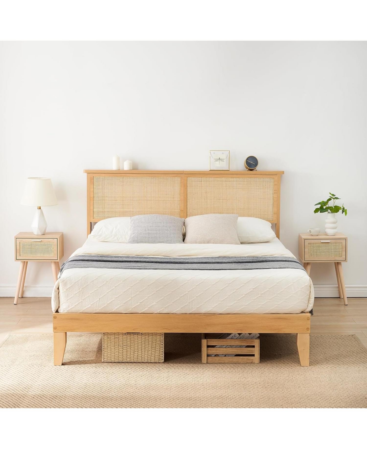 Click here for gaomon Full Bohemian Platform Bed Frame with Ratta... prices