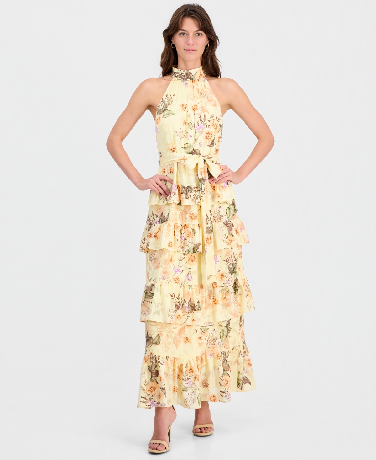 Click here for Anne Klein Womens Floral Print Halter Neck Sleevel... prices