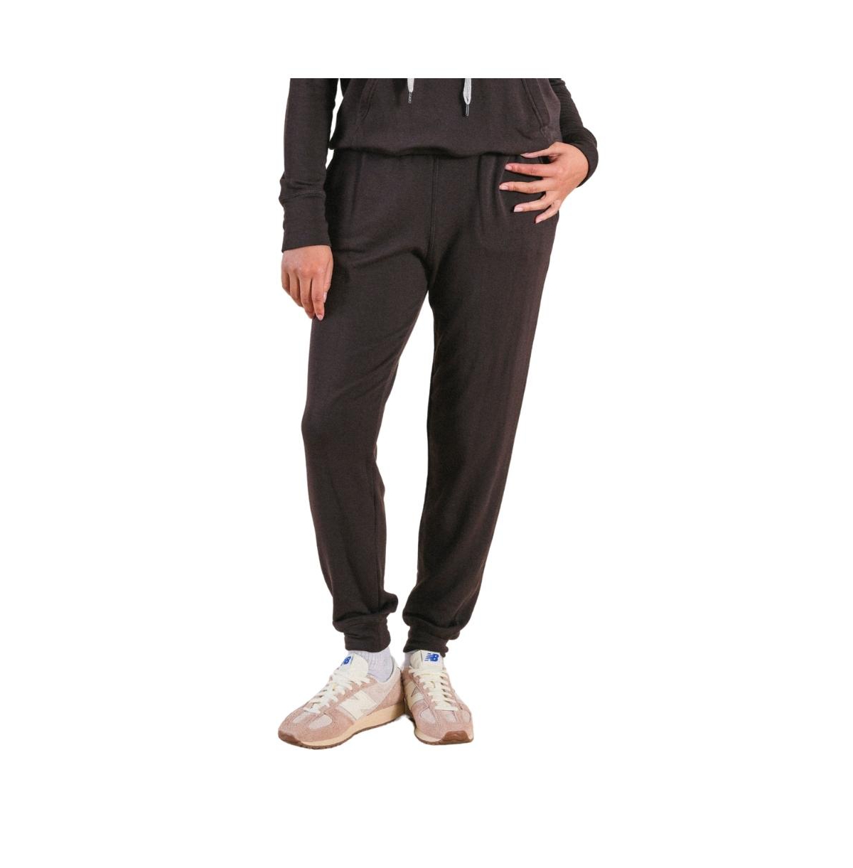 Click here for Poplinen Womens Agnes Modal Jogger Pants - Dark ch... prices