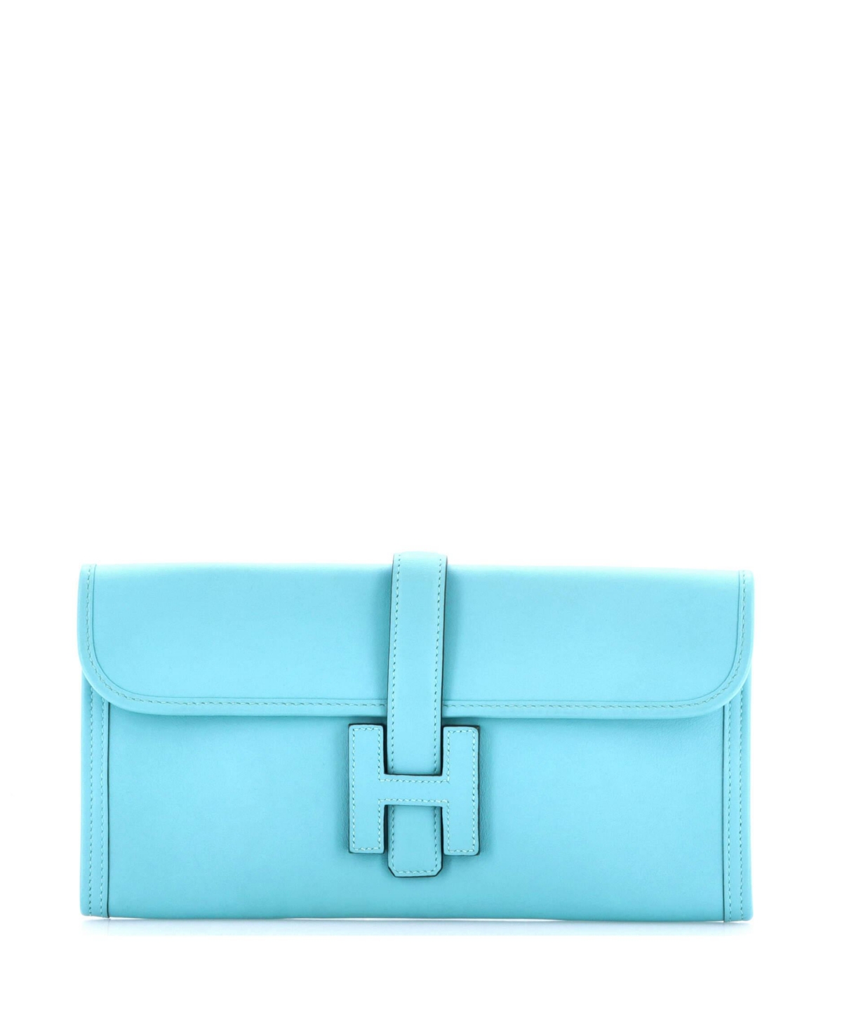 Click here for Pre-Owned HERMES 29 Jige Elan Clutch Swift - Blue prices