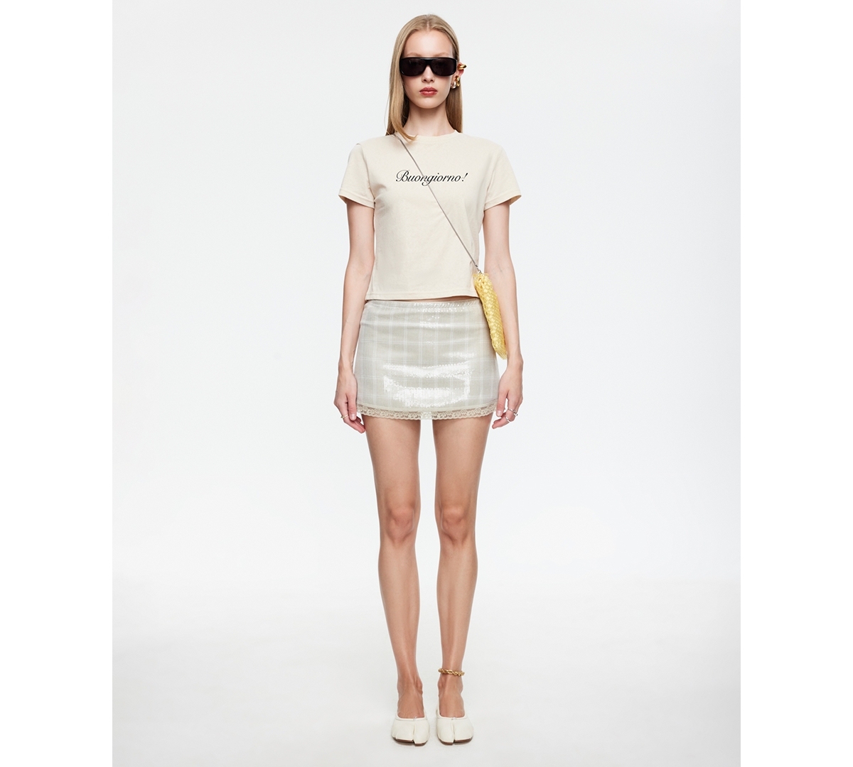 Click here for Lioness Womens First Light Mini Skirt - Beige prices