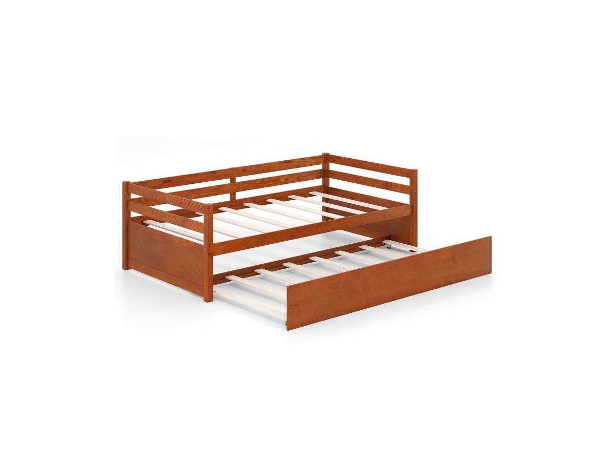 Click here for Slickblue Twin Size Trundle Platform Bed Frame wit... prices