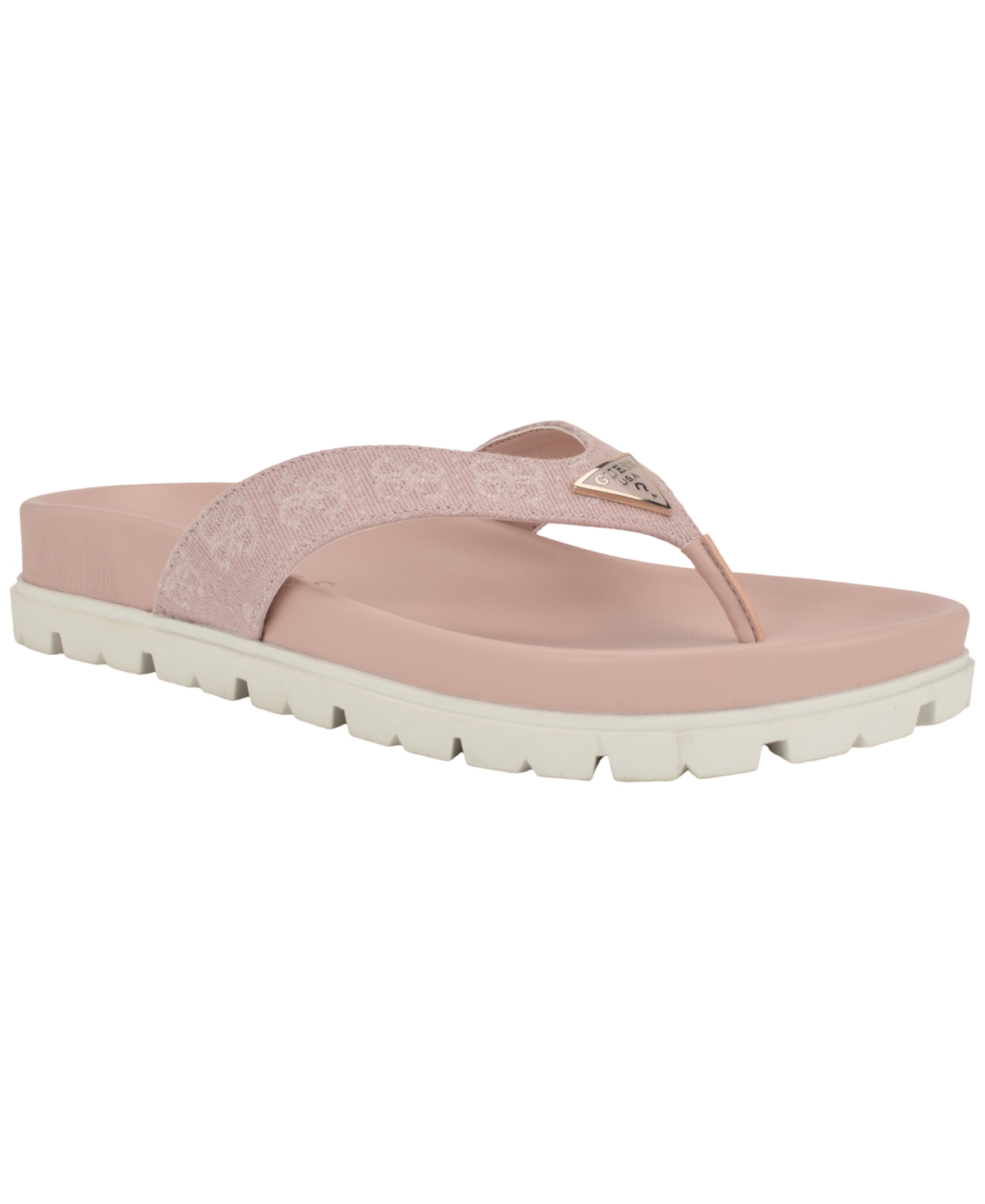 Click here for Guess Womens Davelle Lug Sole Logo Thong Sandals -... prices