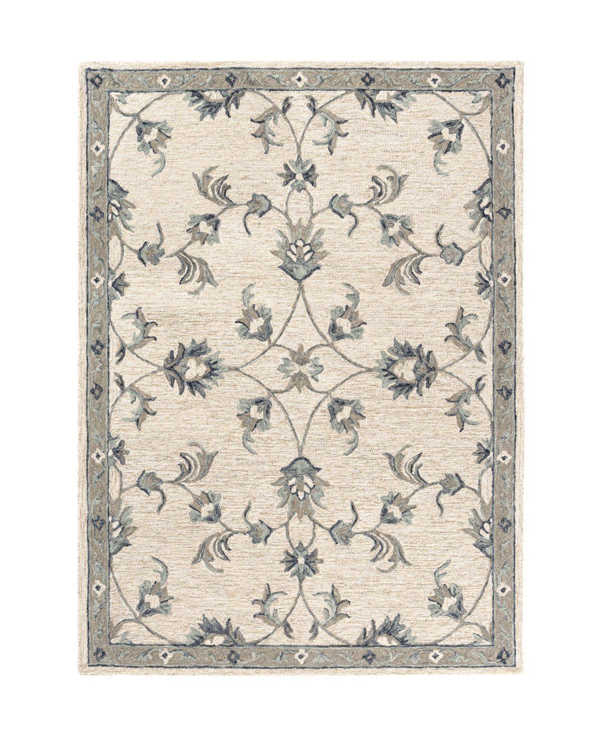 Click here for Lr Home Iris Victo-585 7 x 9 Area Rug - Ivory  Mis... prices