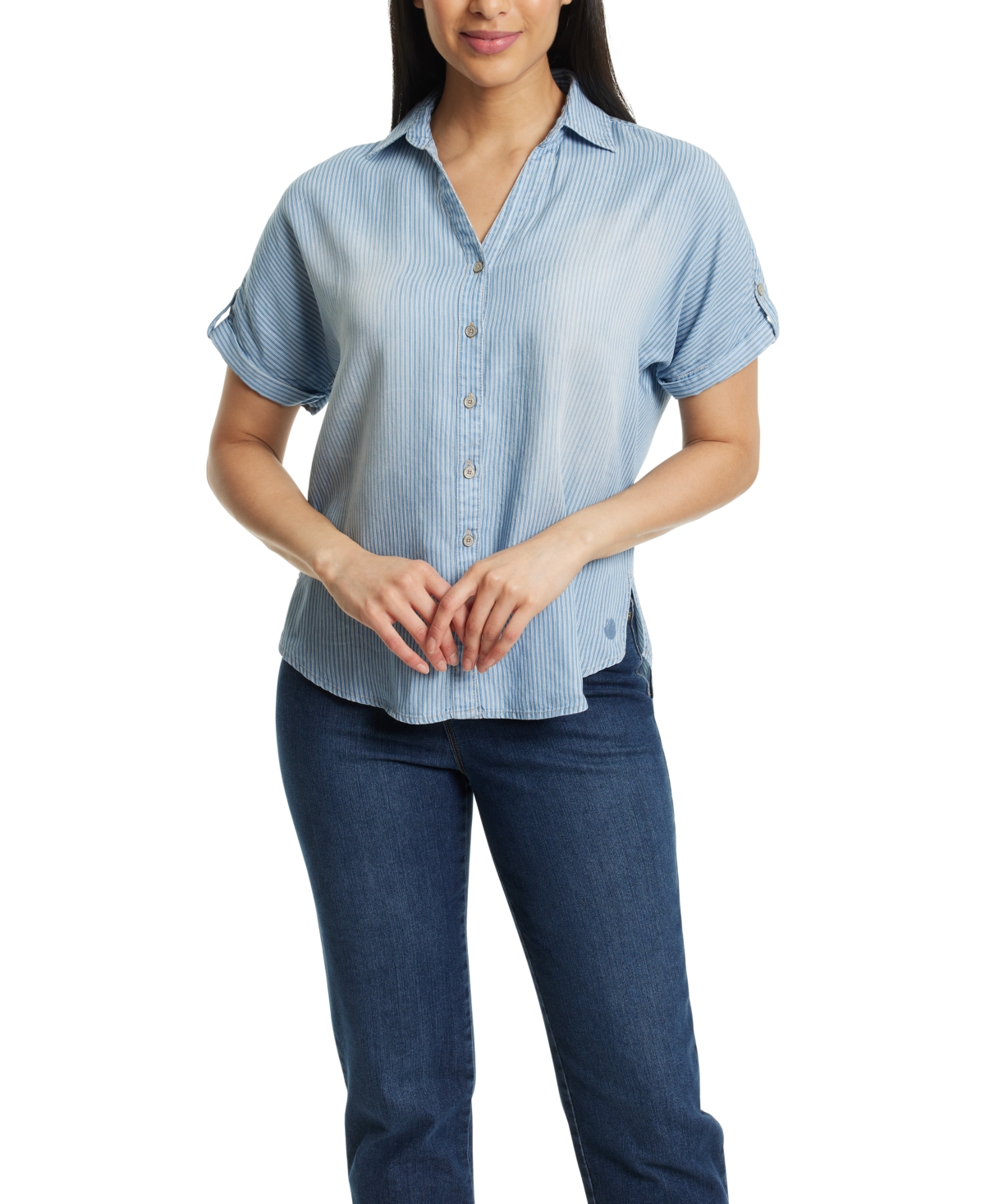 Click here for Gloria Vanderbilt Womens Demi Short-Sleeve Shirt -... prices