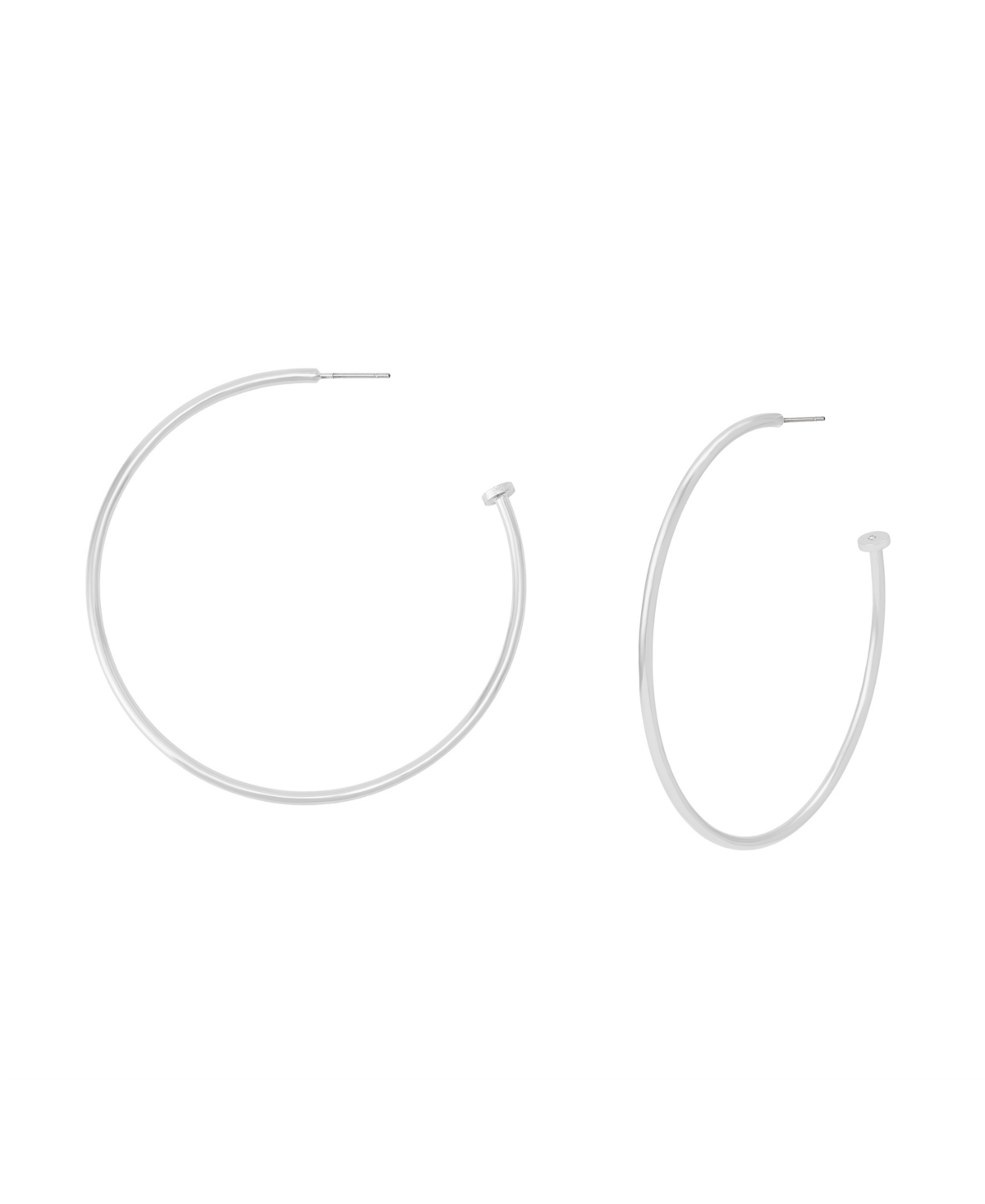 Click here for Robert Lee Morris Soho Silver Minimal Large Hoop E... prices