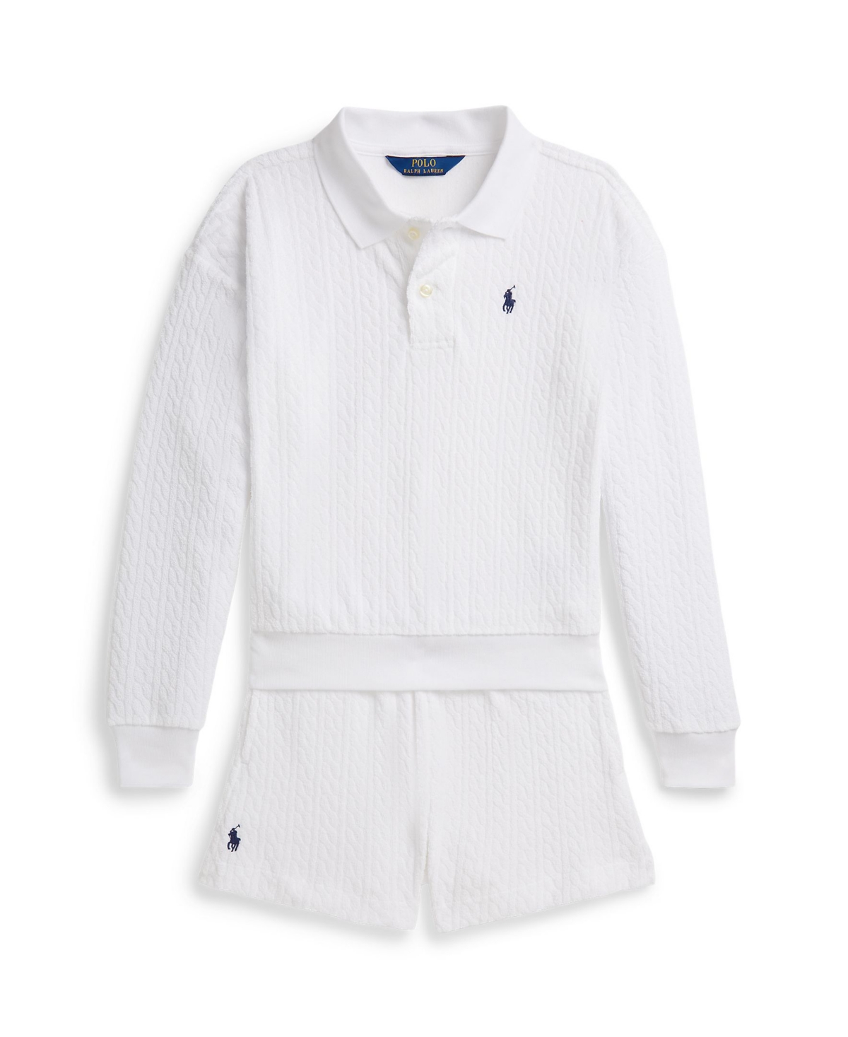 Click here for Polo Ralph Lauren Girls 7-16 Mini-Cable Terry Polo... prices