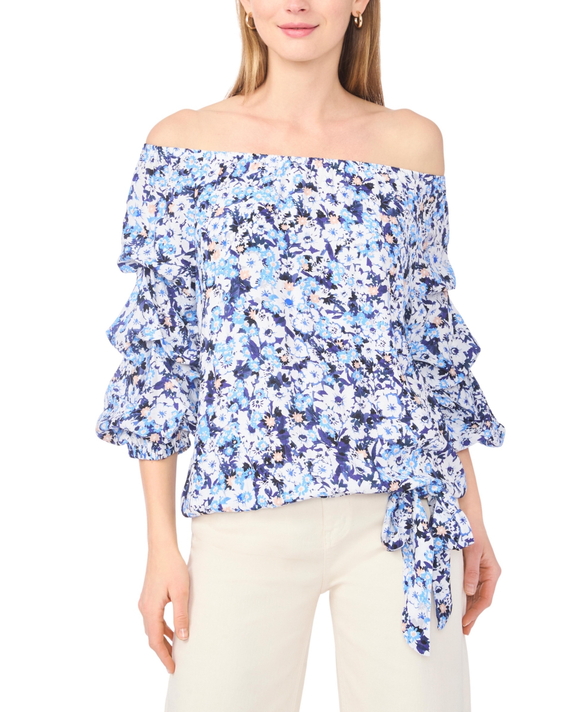 Click here for Vince Camuto Womens Off-The-Shoulder Bubble Sleeve... prices