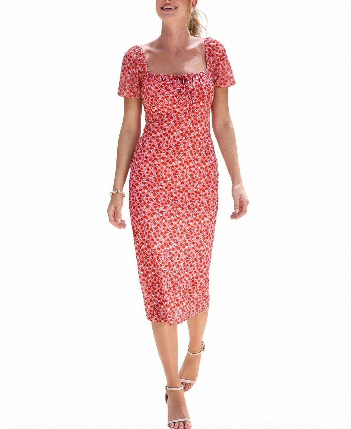 Click here for Cupshe Womens Midtown Floral Midi Beach Dress - Re... prices