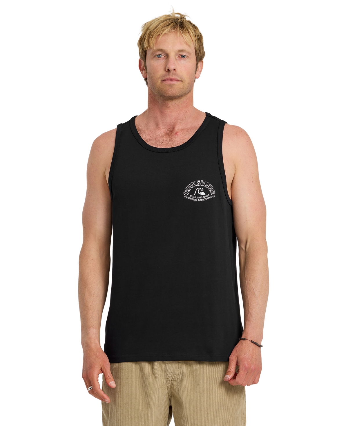Click here for Quiksilver Mens Crewneck Bubble Arch Tank Top - Bl... prices