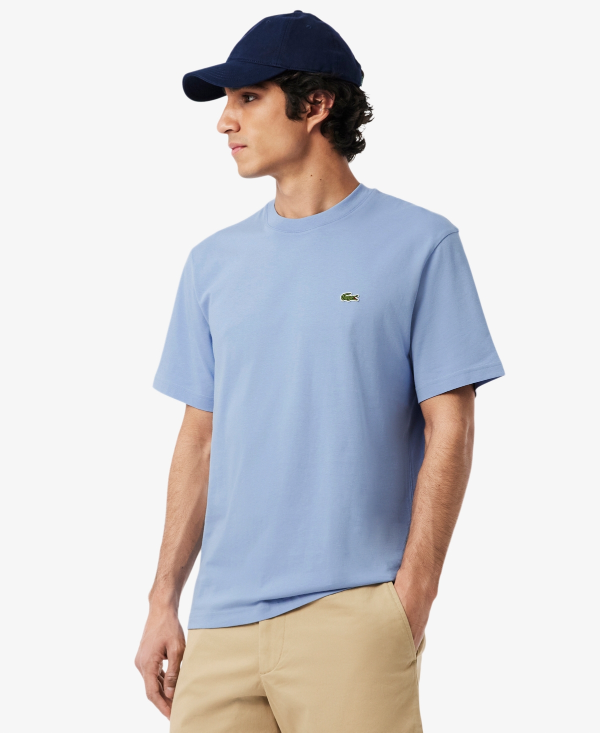 Click here for Lacoste Mens Classic-Fit Crewneck Logo T-Shirt - A... prices