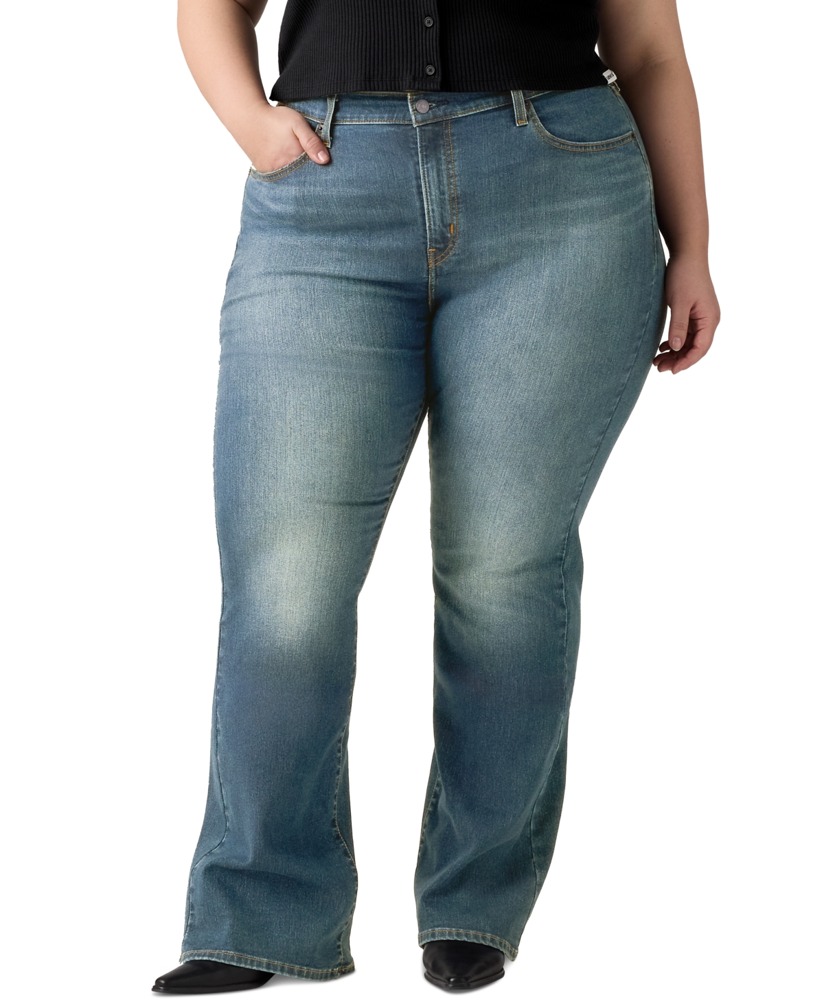 Click here for Levis Plus Size 726 High-Rise Flare Jeans - Space... prices
