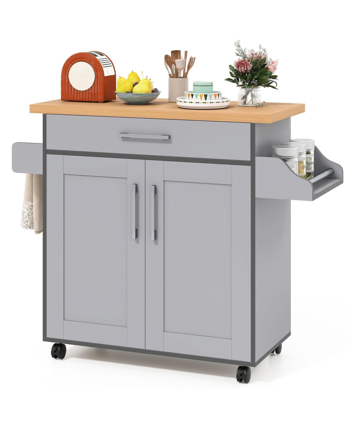 Click here for Volenca Kitchen Island Cart with Towel Rack and Sp... prices
