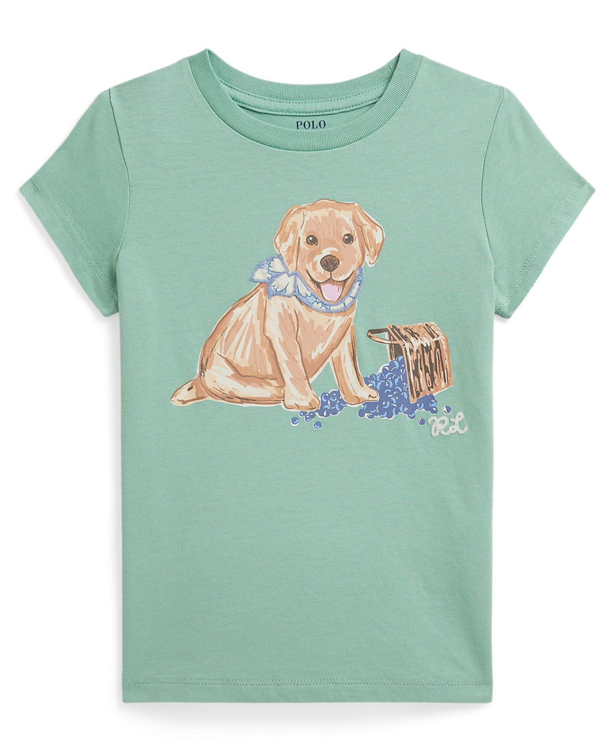 Click here for Polo Ralph Lauren Girls 2-6X Dog-Print Crewneck Je... prices