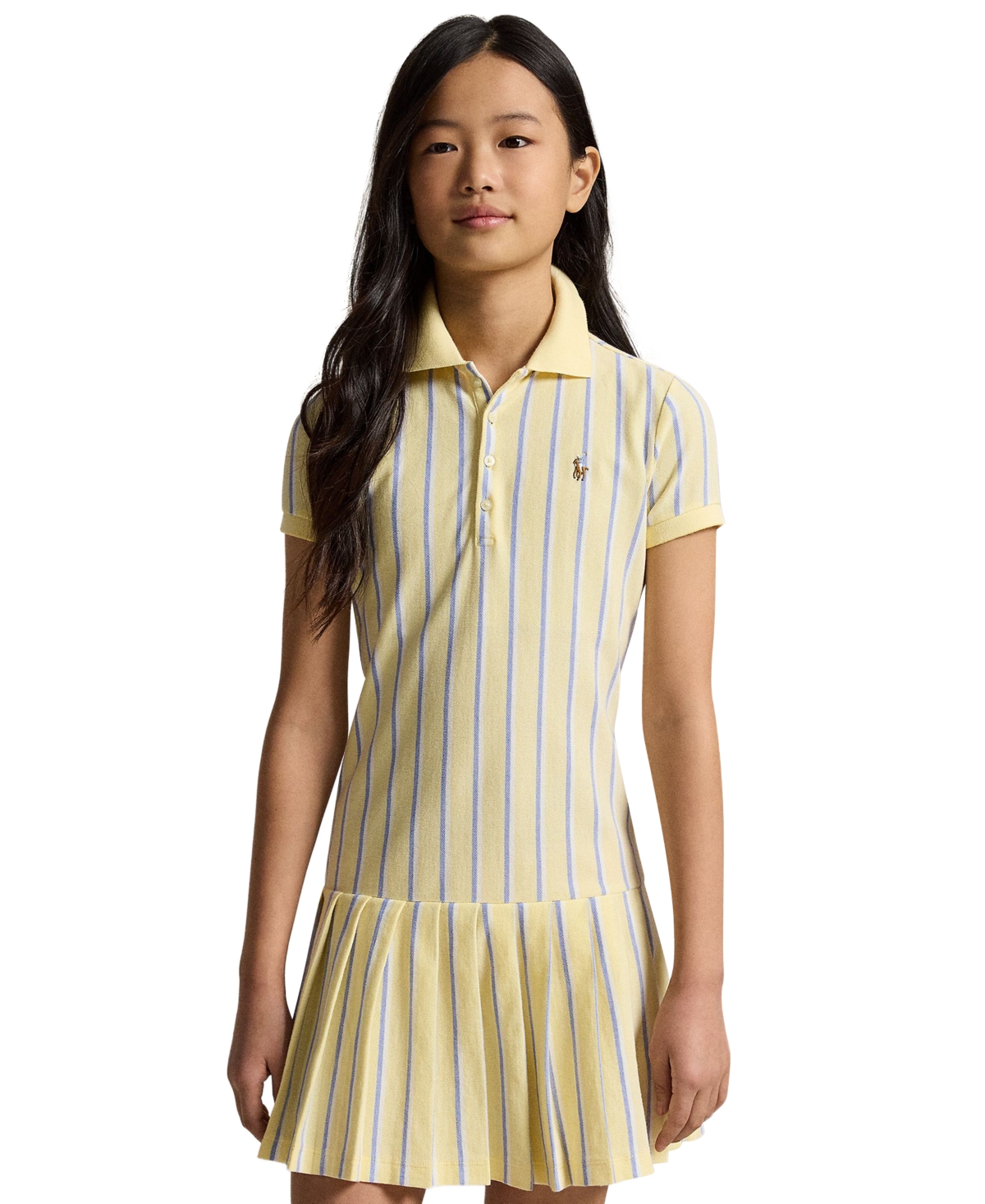 Click here for Polo Ralph Lauren Girls 7-16 Striped Oxford Mesh P... prices
