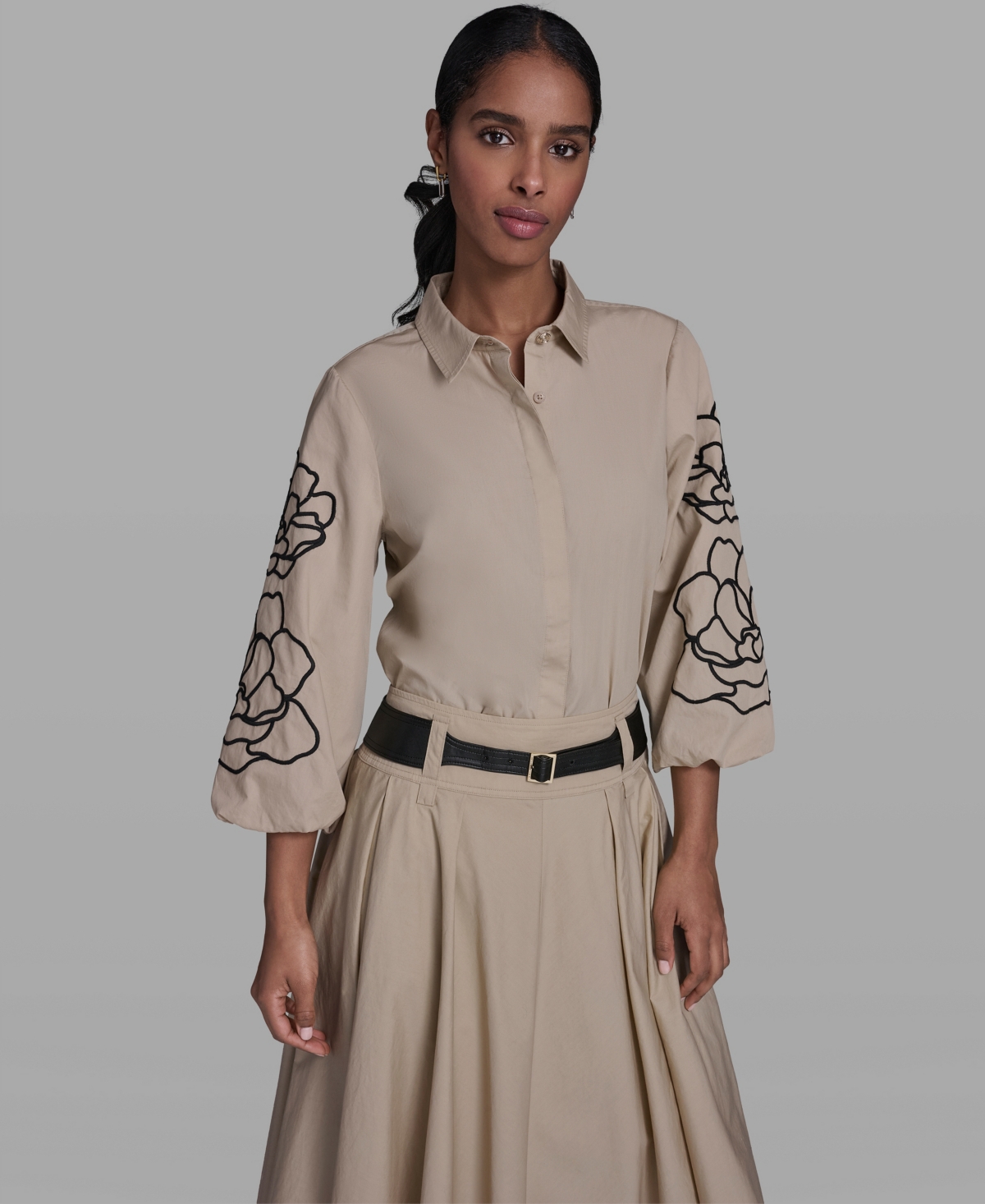 Click here for Karl Lagerfeld Paris Womens Floral Detailed Collar... prices