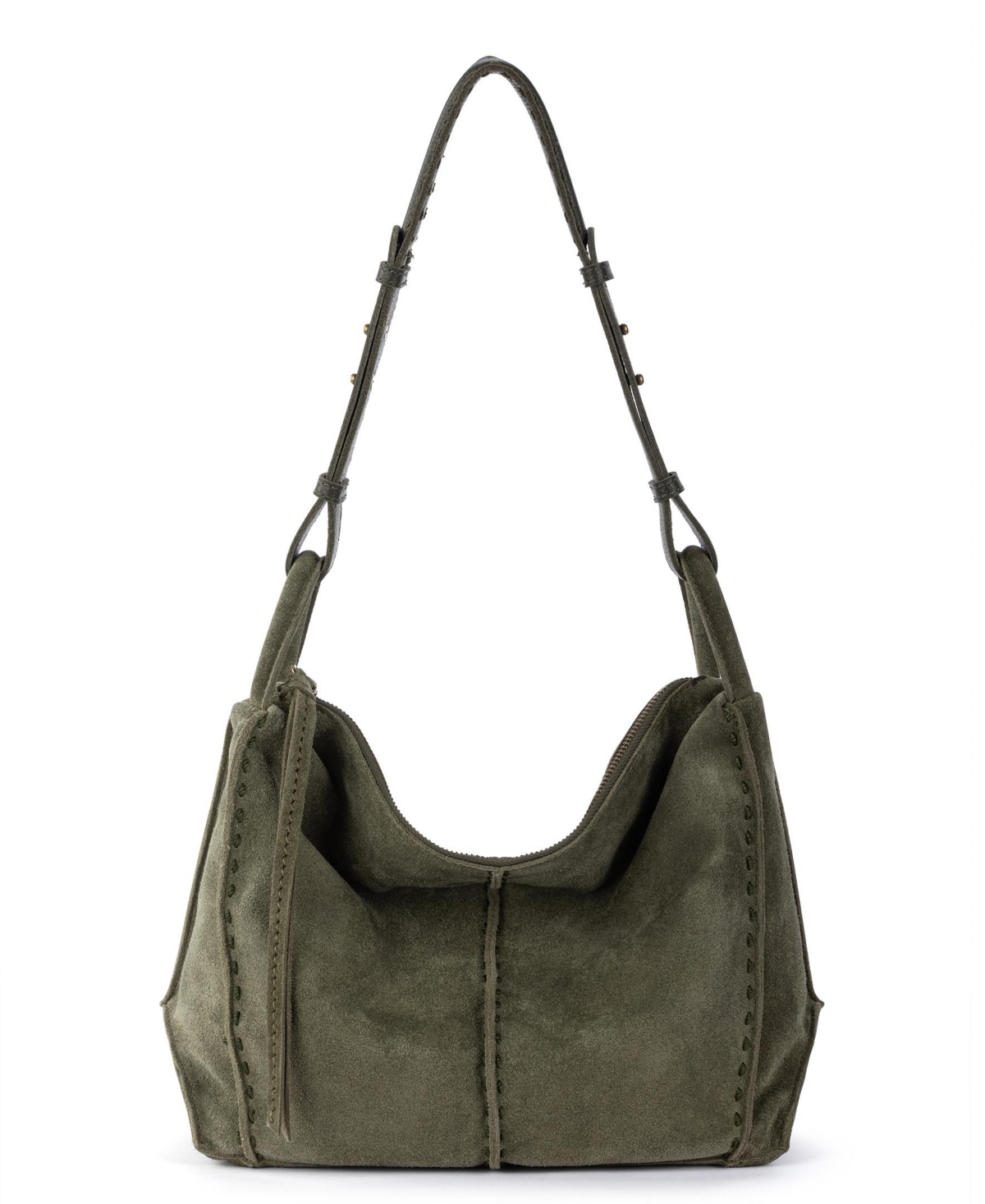 Click here for The Sak Los Feliz Leather Medium Hobo Bag - Moss S... prices