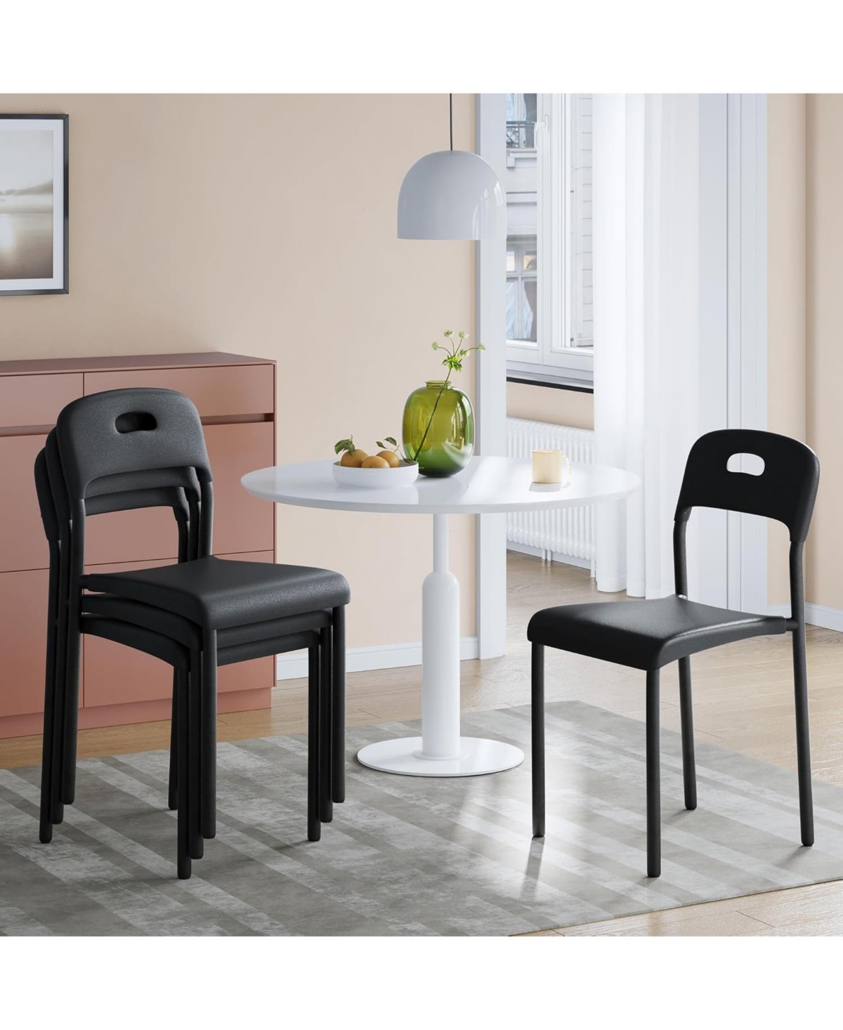 Click here for gaomon Dining Chairs Set of 4  Stackable Modern Ki... prices