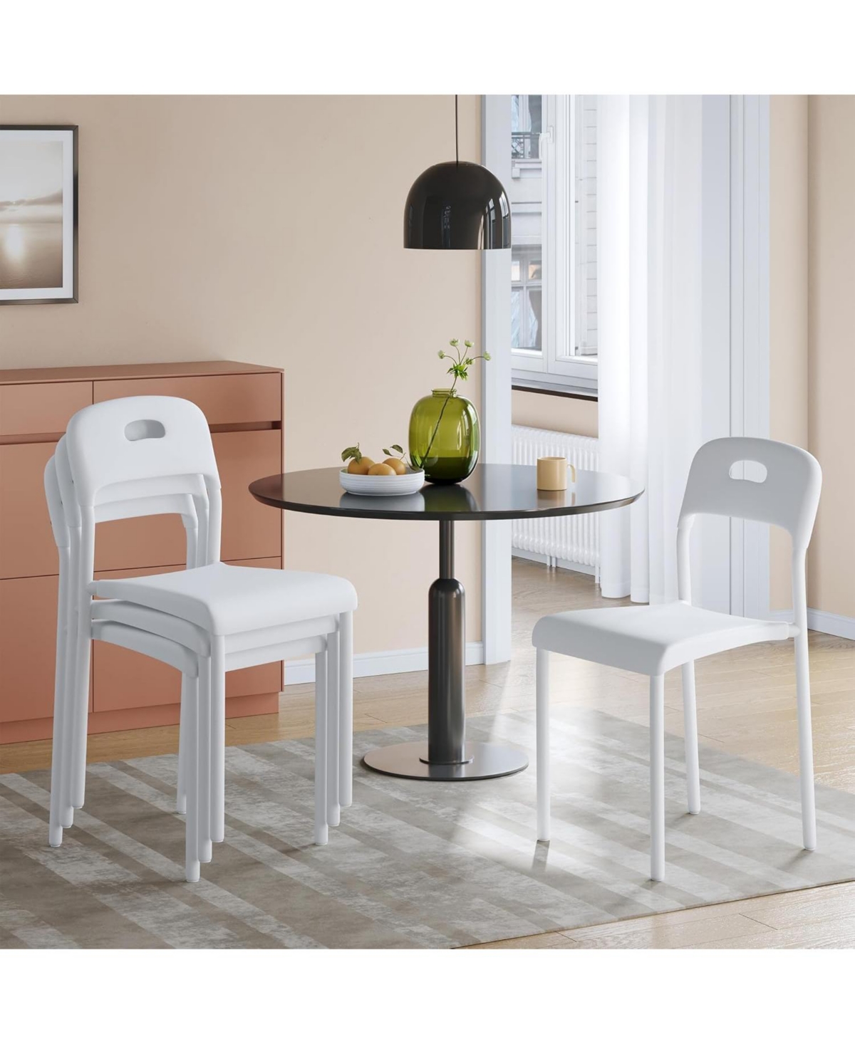 Click here for gaomon Dining Chairs Set of 4  Stackable Modern Ki... prices