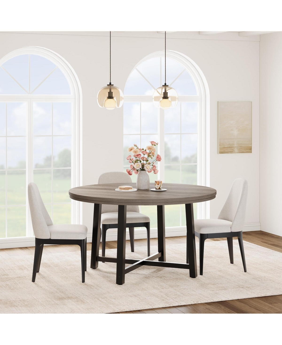 Click here for Gaomon Kitchen Table Garvee 47 Inch Round Industri... prices