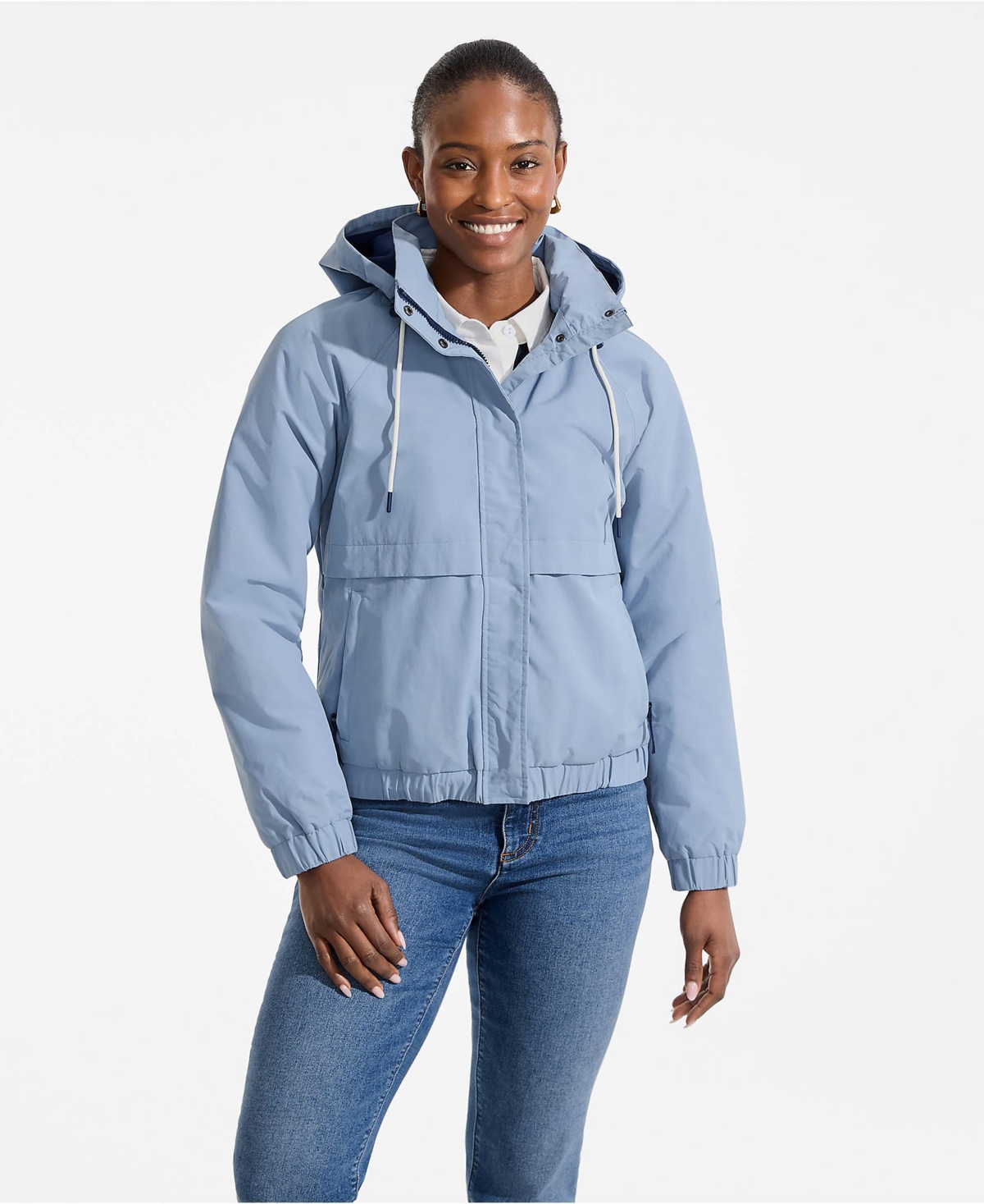 Click here for Lands End Womens Squall Full Zip Jacket - Pale sla... prices