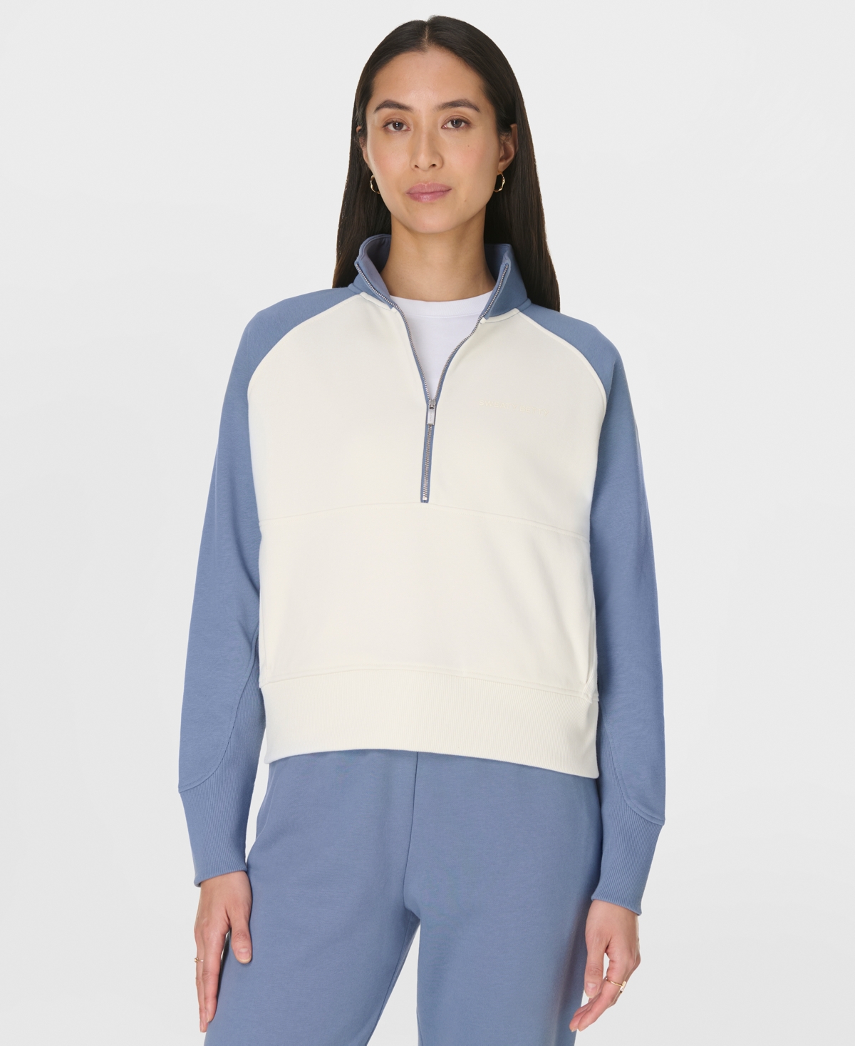 Click here for Sweaty Betty Womens Revive Half-Zip Color-Block Sw... prices