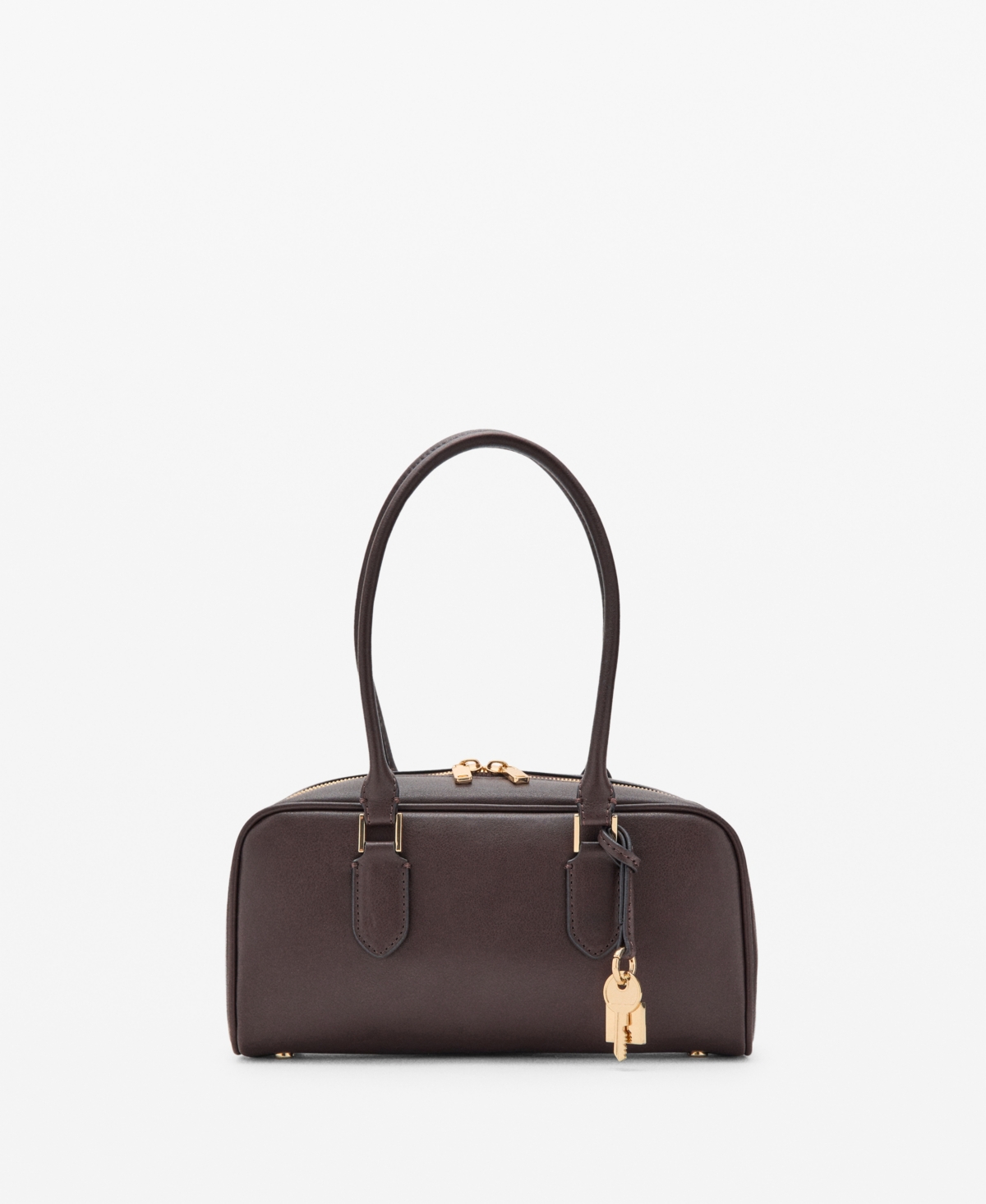 Click here for Mango Womens Faux-Leather Finish Bowling Bag - Cho... prices